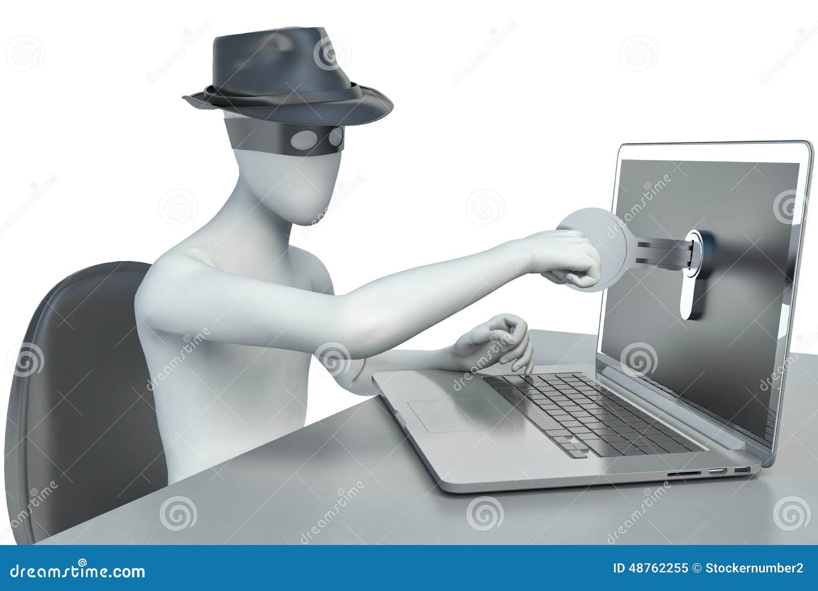 3d Man Hacker, Stealing Data from a Laptop Stock Illustration ... 3d Man Hacker, Stealing Data from a Laptop Stock Illustration ...