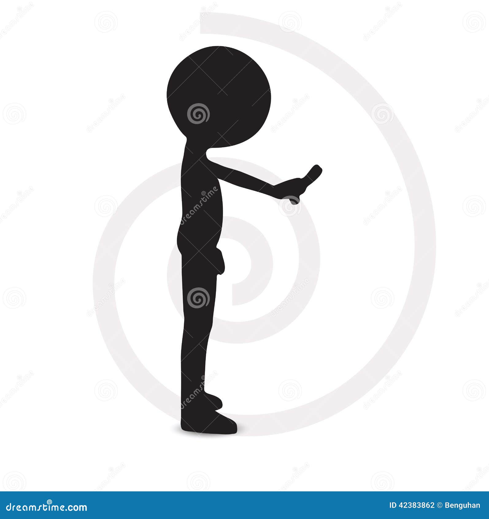 3d Man Hand Gesture Stop, Under Control Stock Illustration ...