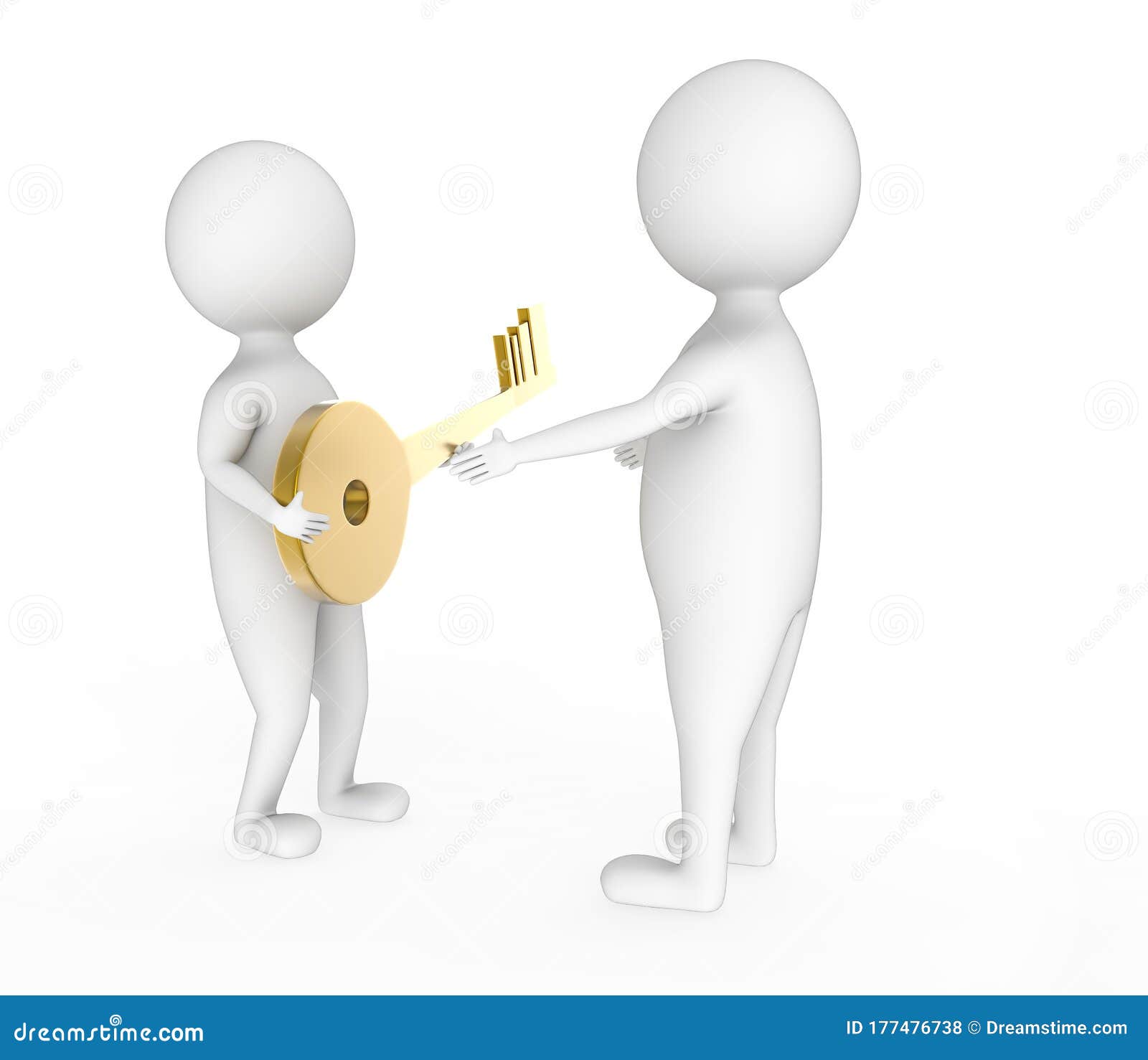 Handing Over The Key Green Vector Illustration | CartoonDealer.com #9477070