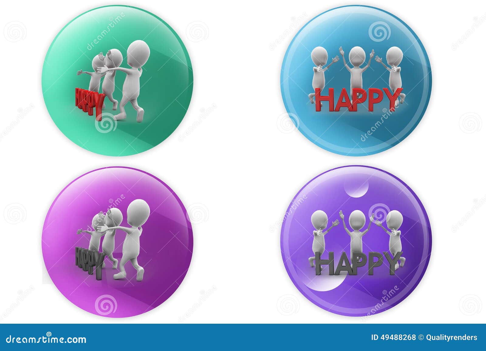 3d man happy icon stock illustration. Illustration of graphics - 49488268