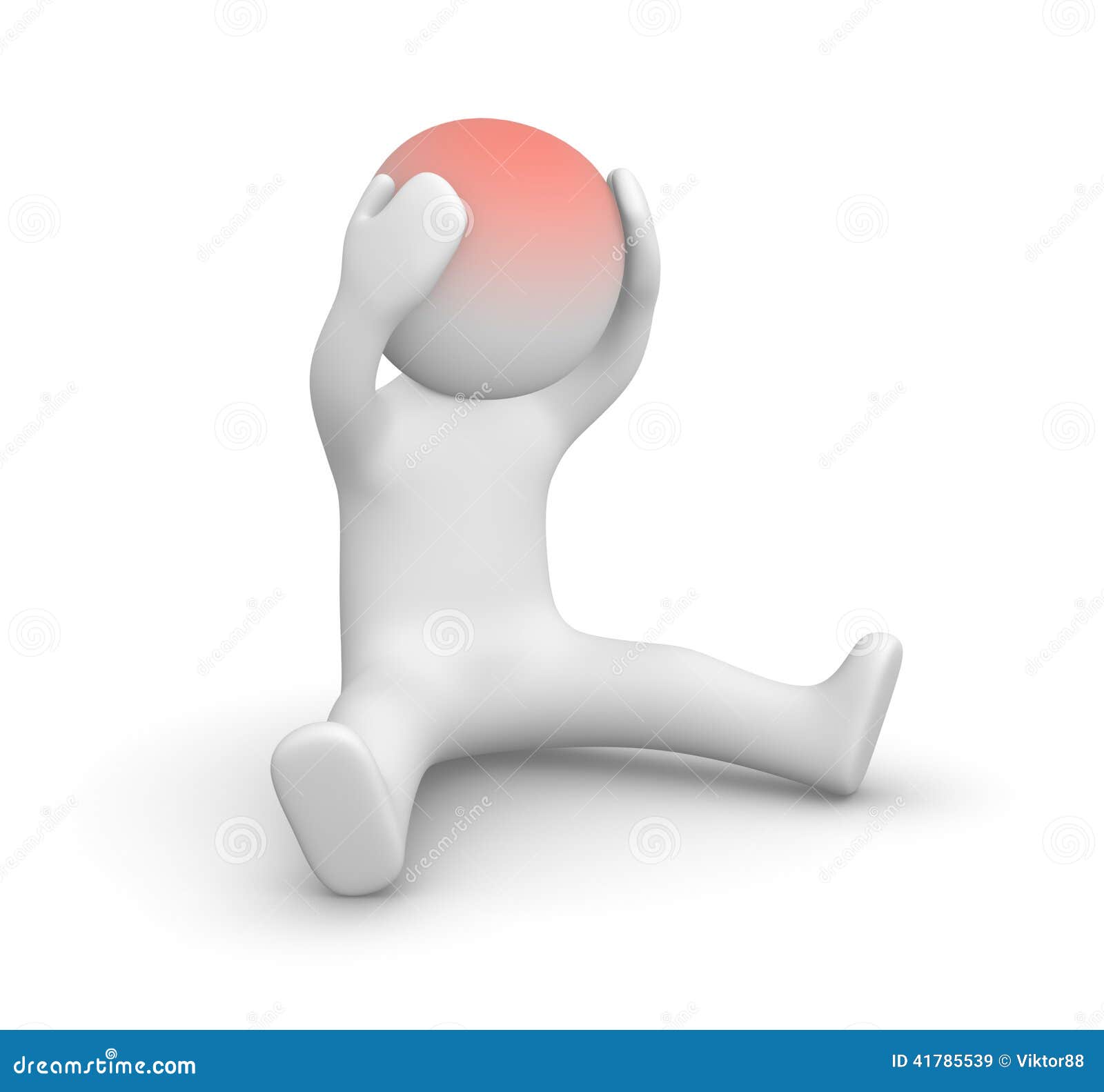 3d Man With Head Ache Royalty-Free Stock Photo | CartoonDealer.com ...