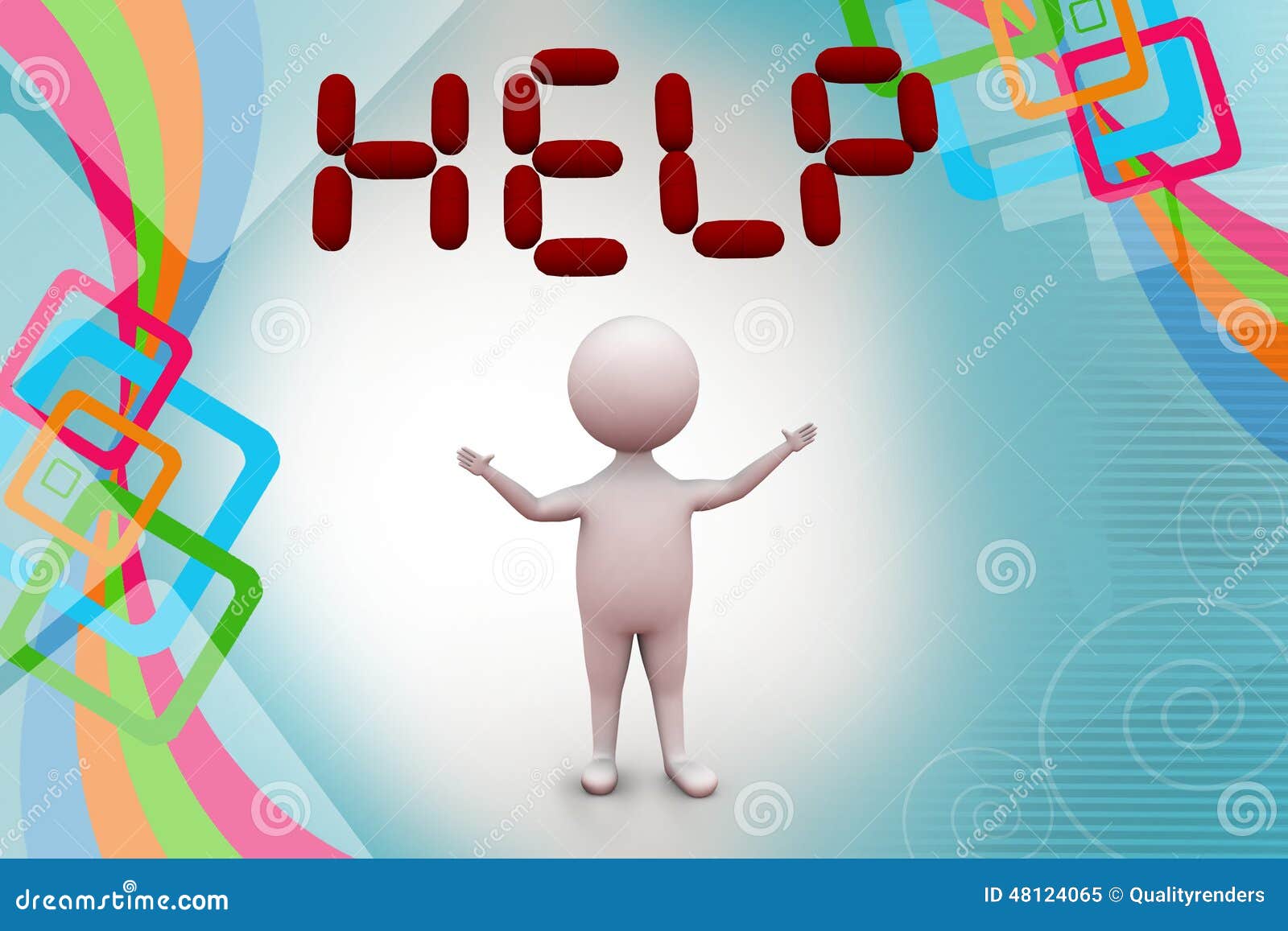 3d man help illustration stock illustration. Illustration of help ...