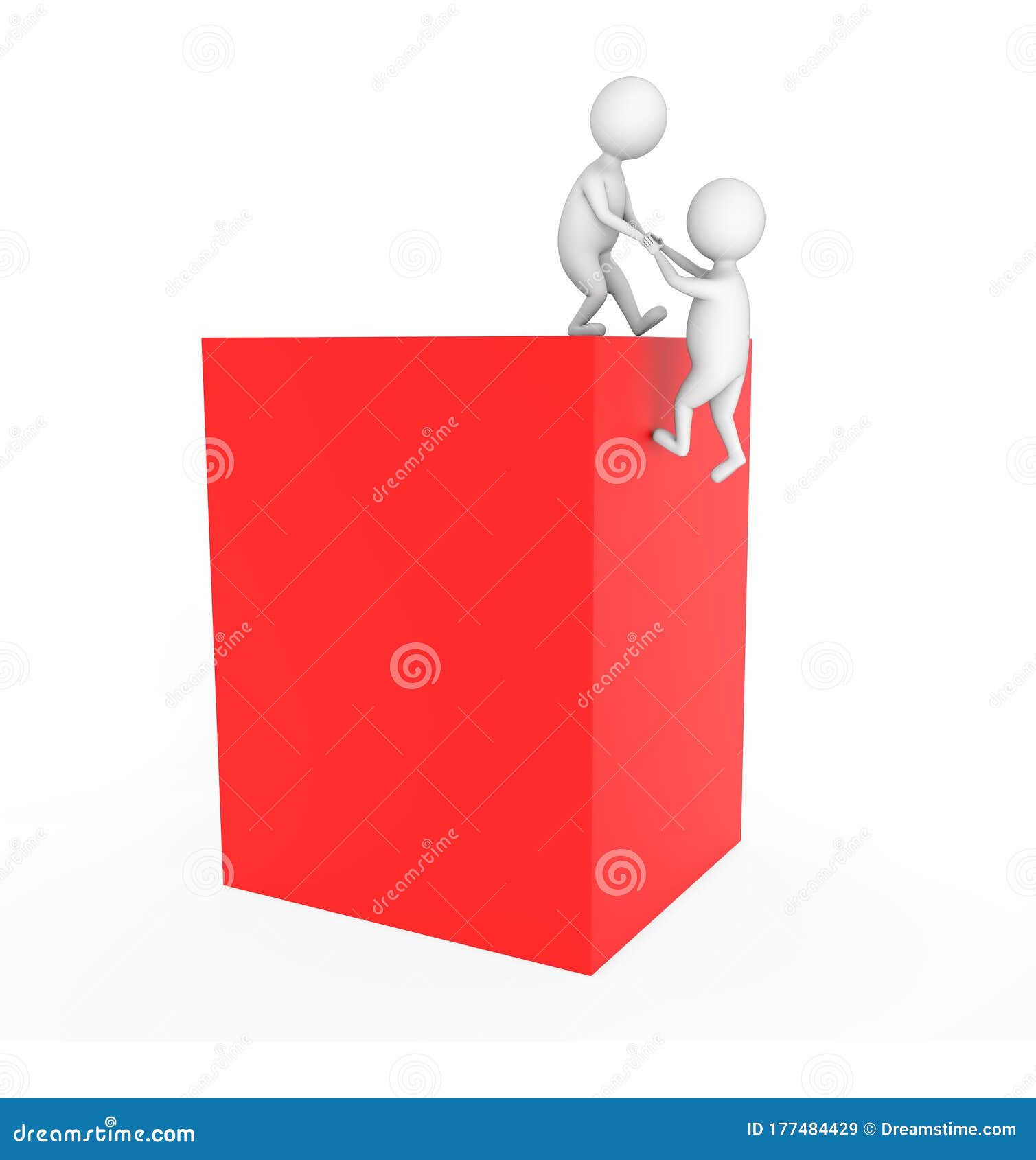 3d Man Helping Another 3d Man Royalty-Free Stock Photography ...