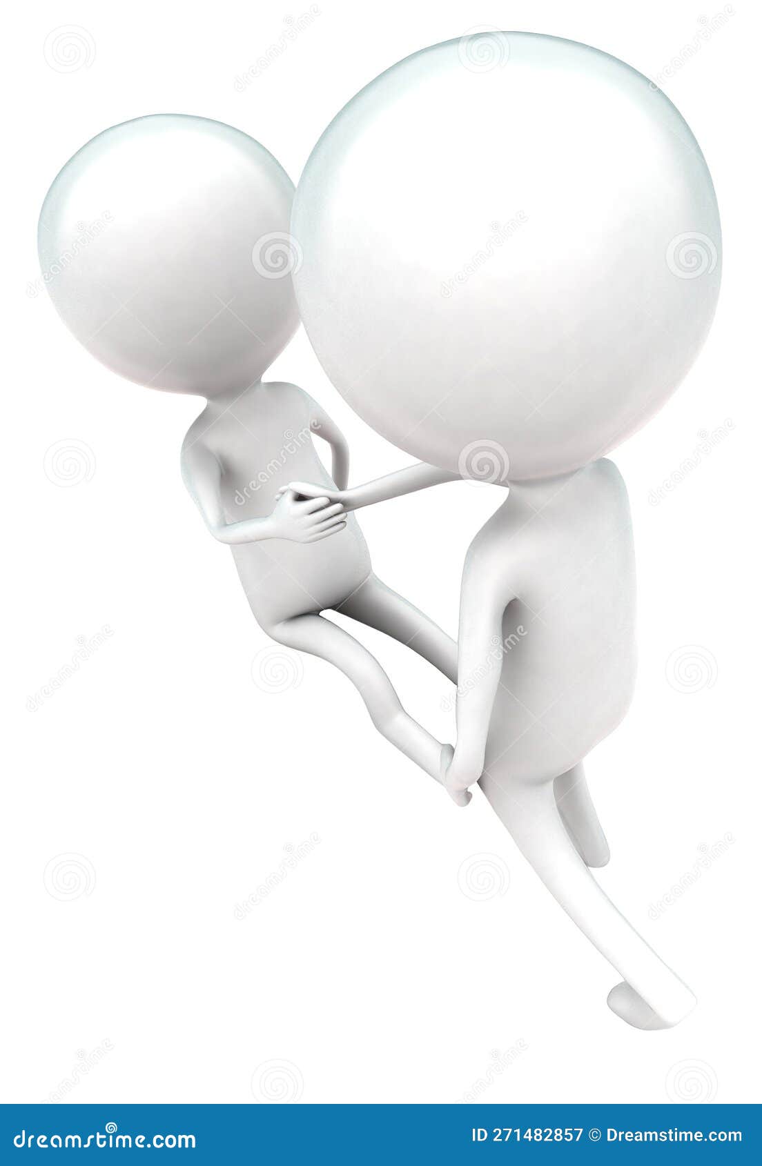 3d Man Helping Another 3d Man To Climb Stock Photo | CartoonDealer.com ...