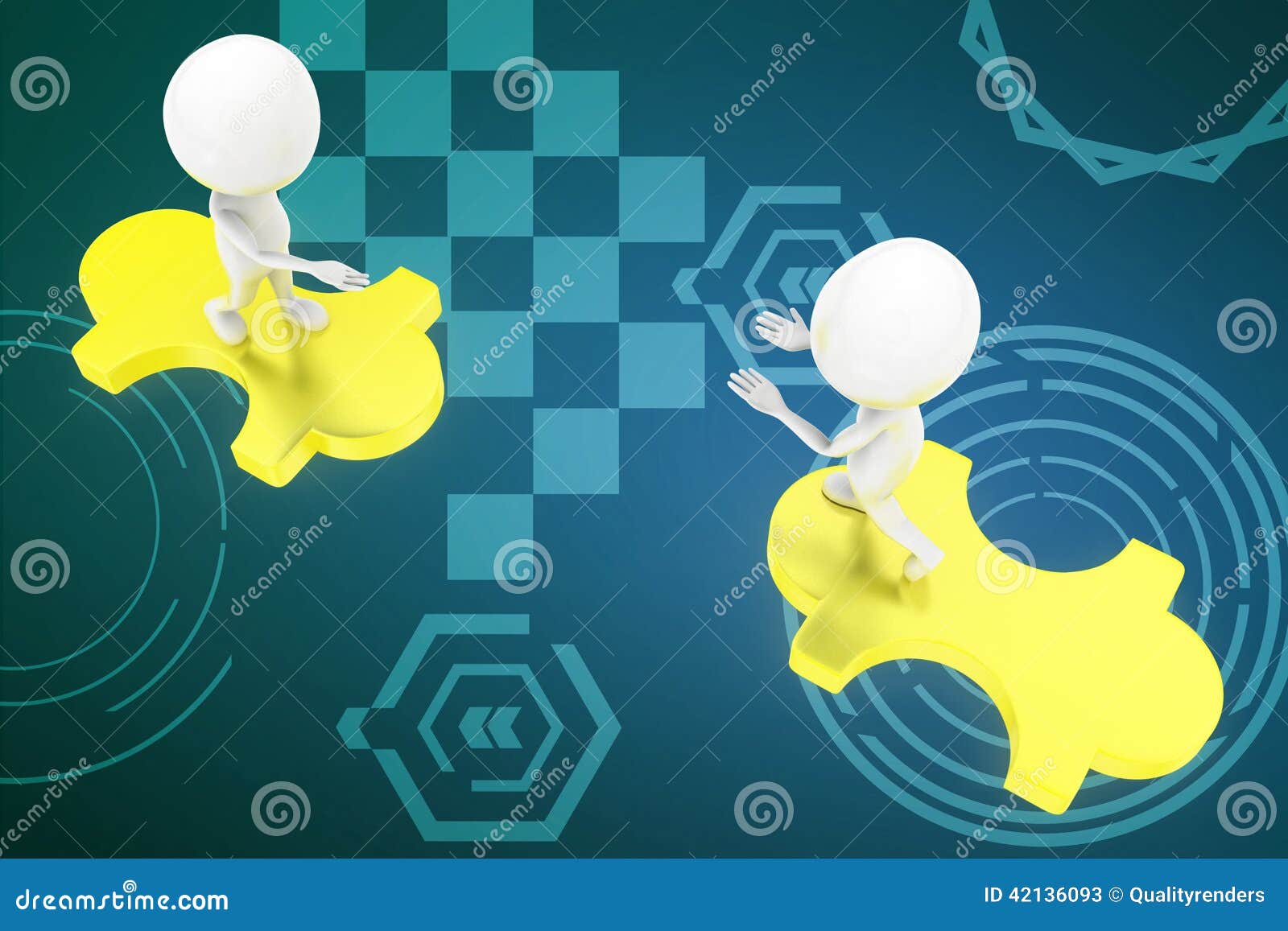 3d Man Helping Each Other Illustration Stock Illustration ...