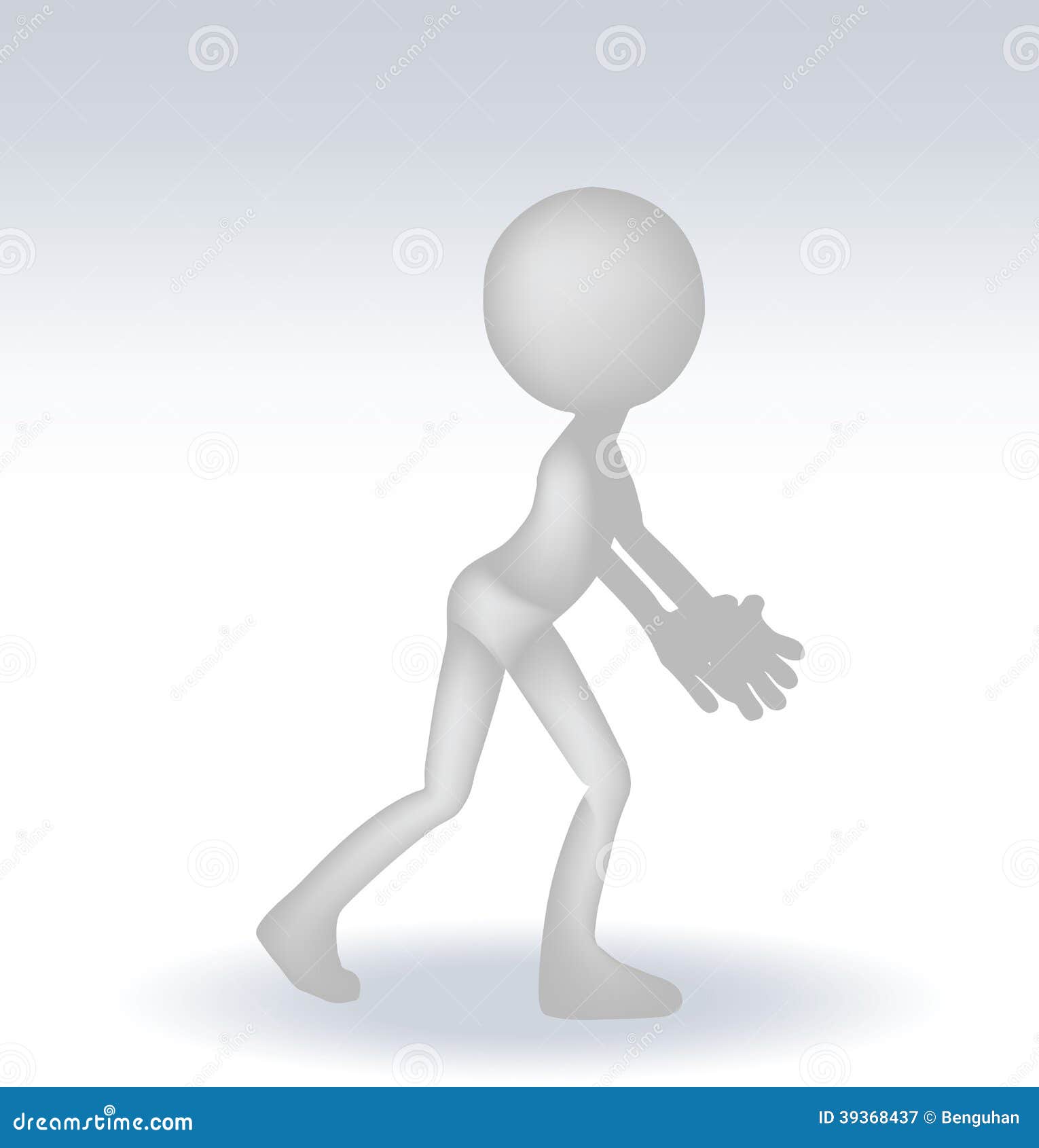 3d man in hold position stock vector. Illustration of head - 39368437