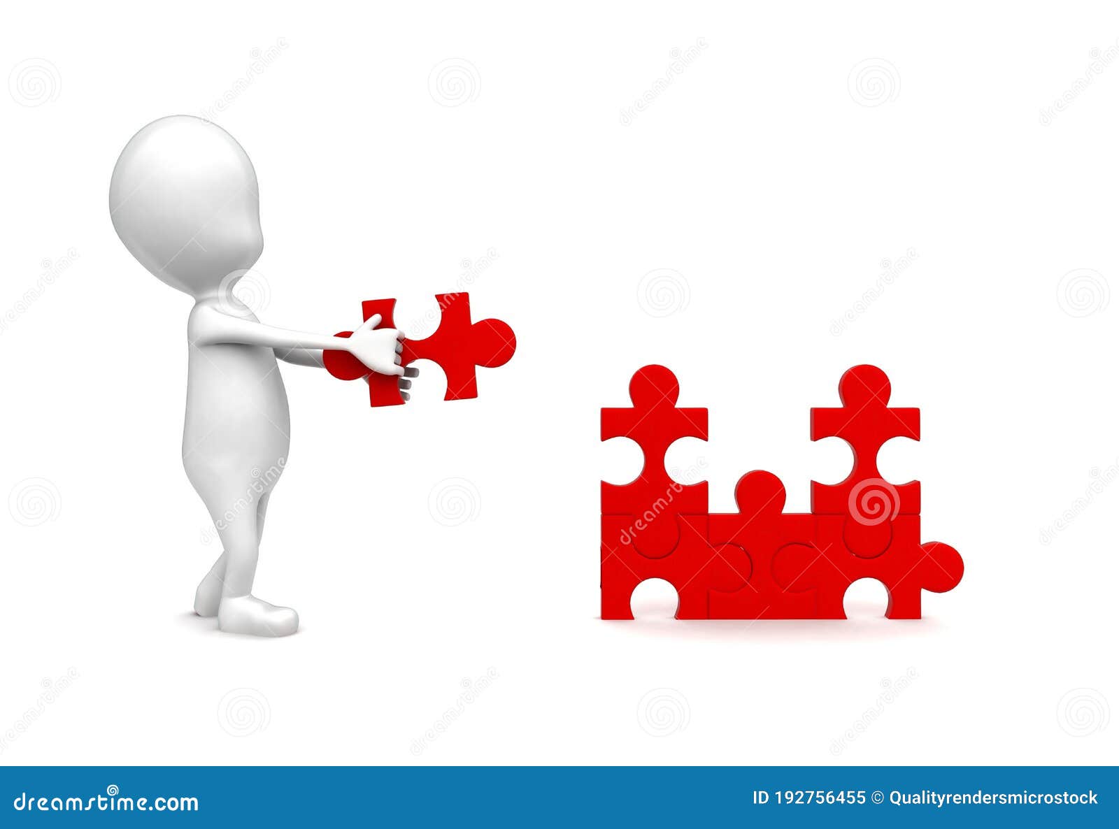 3d Man Holding Puzzle in Hands To Solve a Puzzle Concept Stock ...