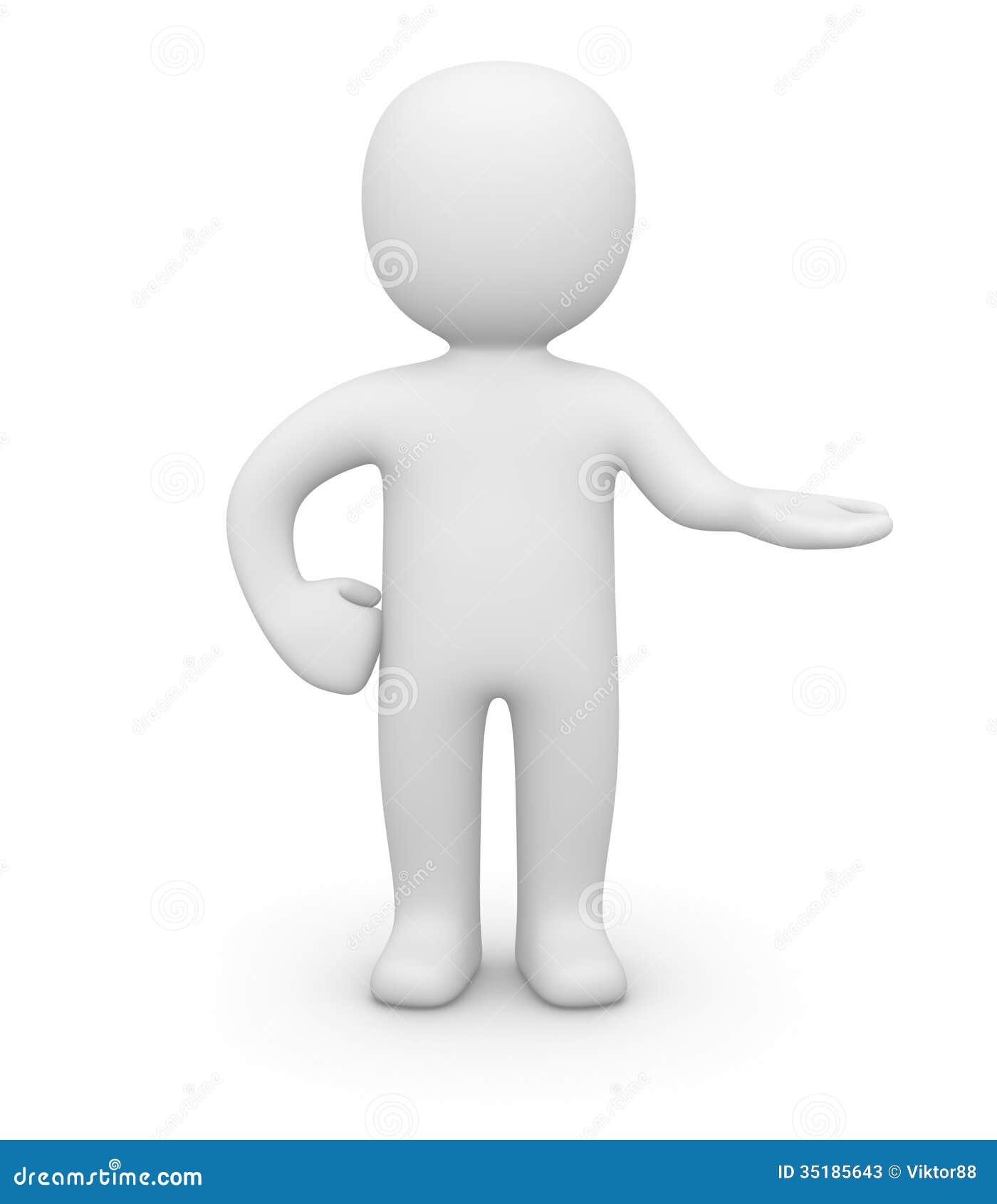 3d man holding your object stock illustration. Illustration of people ...