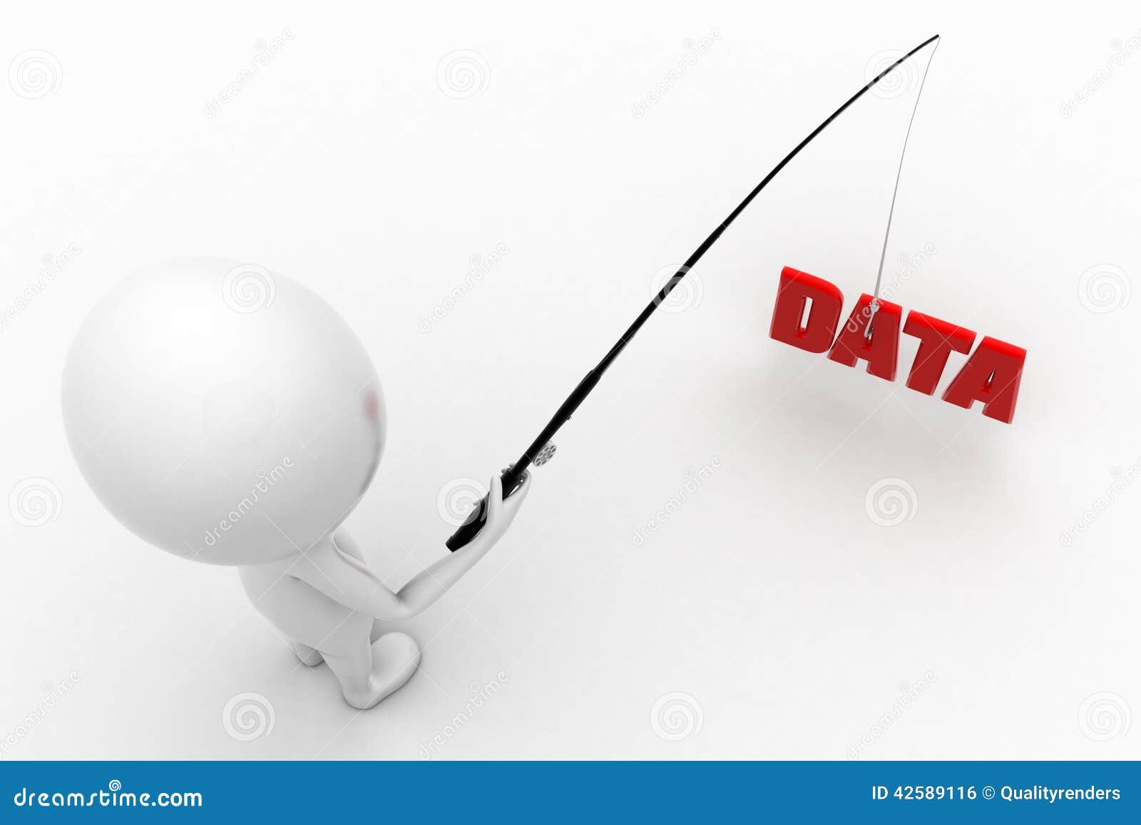 3D man hunting data stock illustration. Illustration of business - 42589116