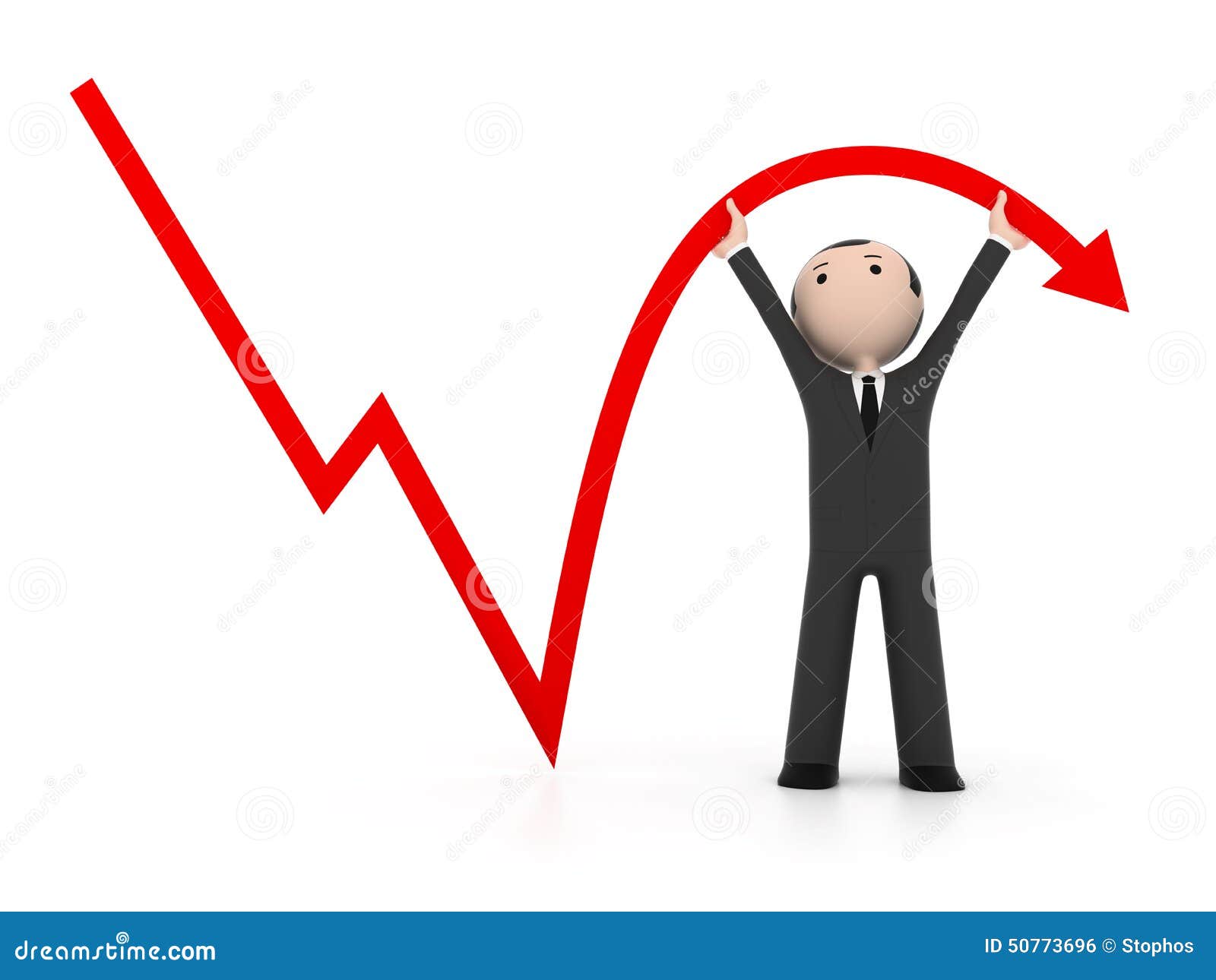 3D Man Improves Poor Indicator Stock Illustration - Illustration of ...