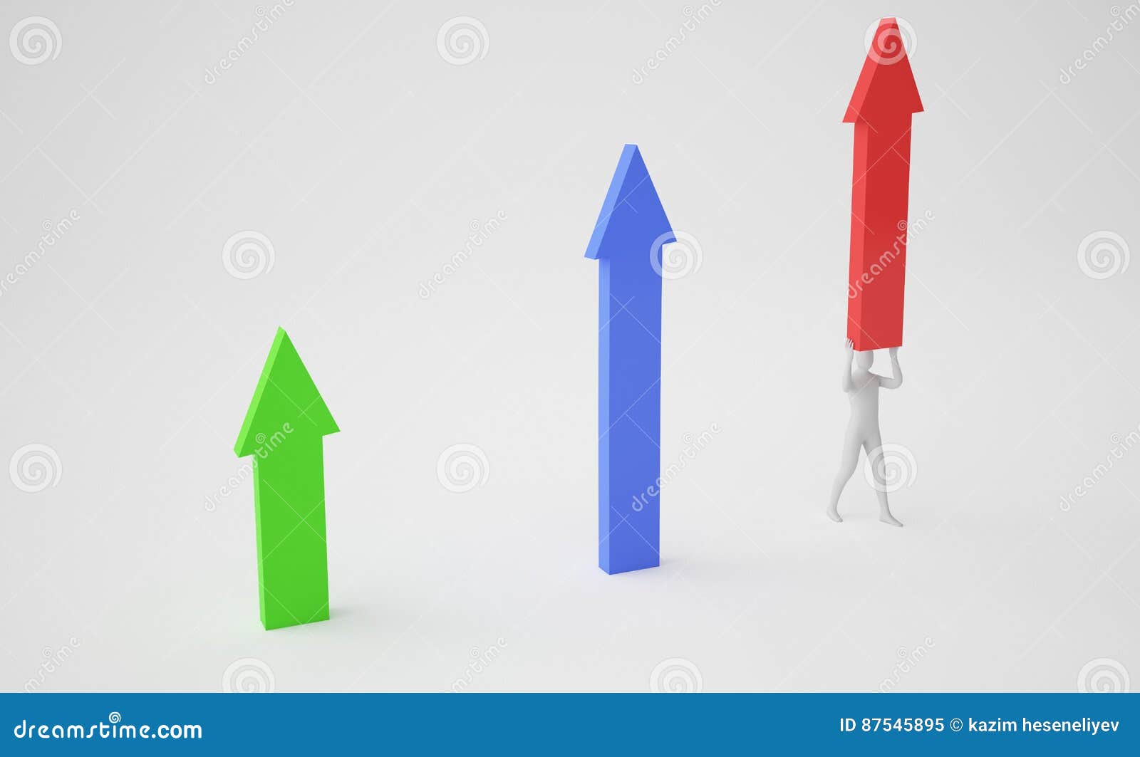 3d Man Increase Royalty-Free Stock Photo | CartoonDealer.com #87545895