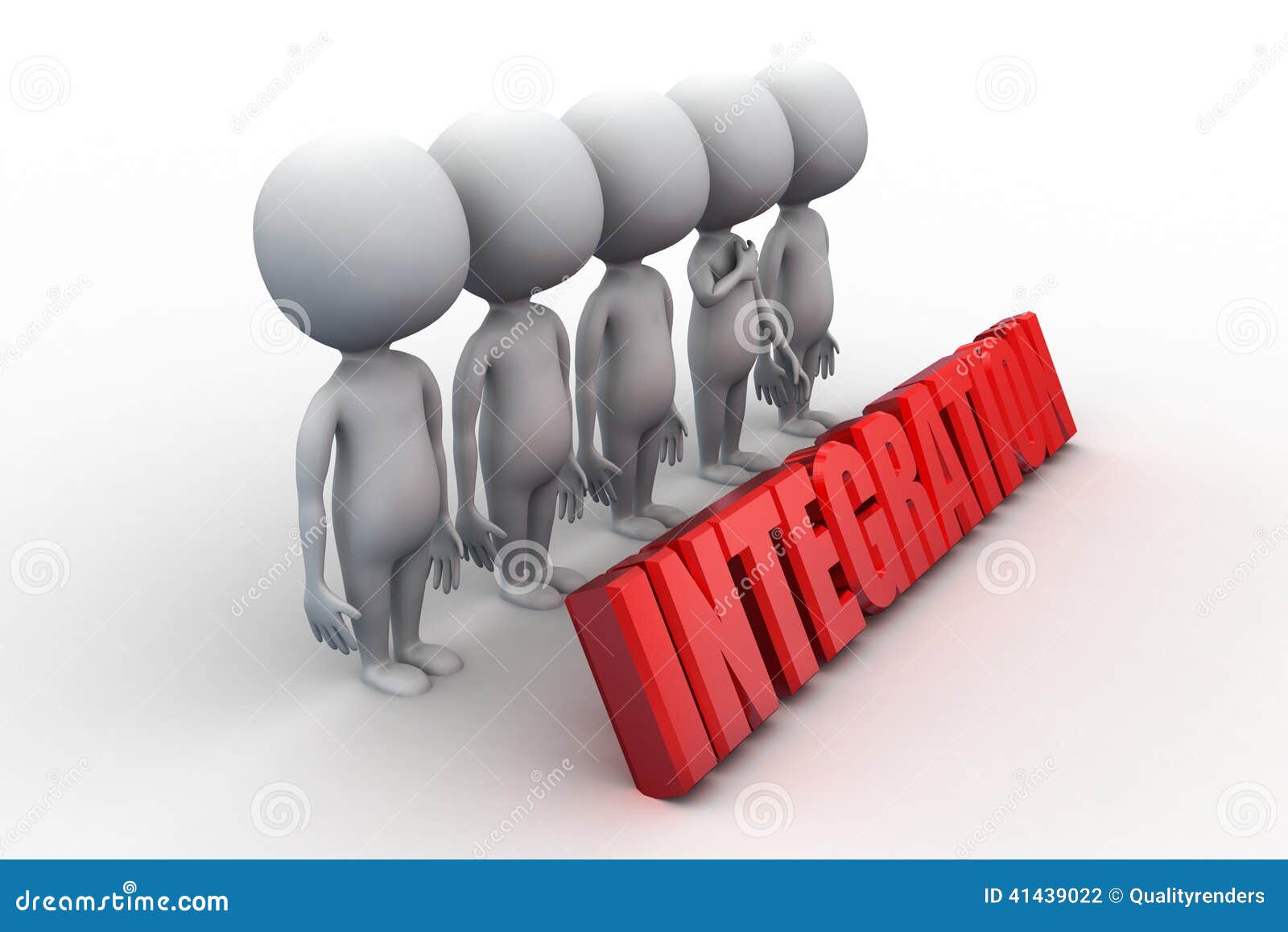 3d man integration concept stock illustration. Illustration of adding ...