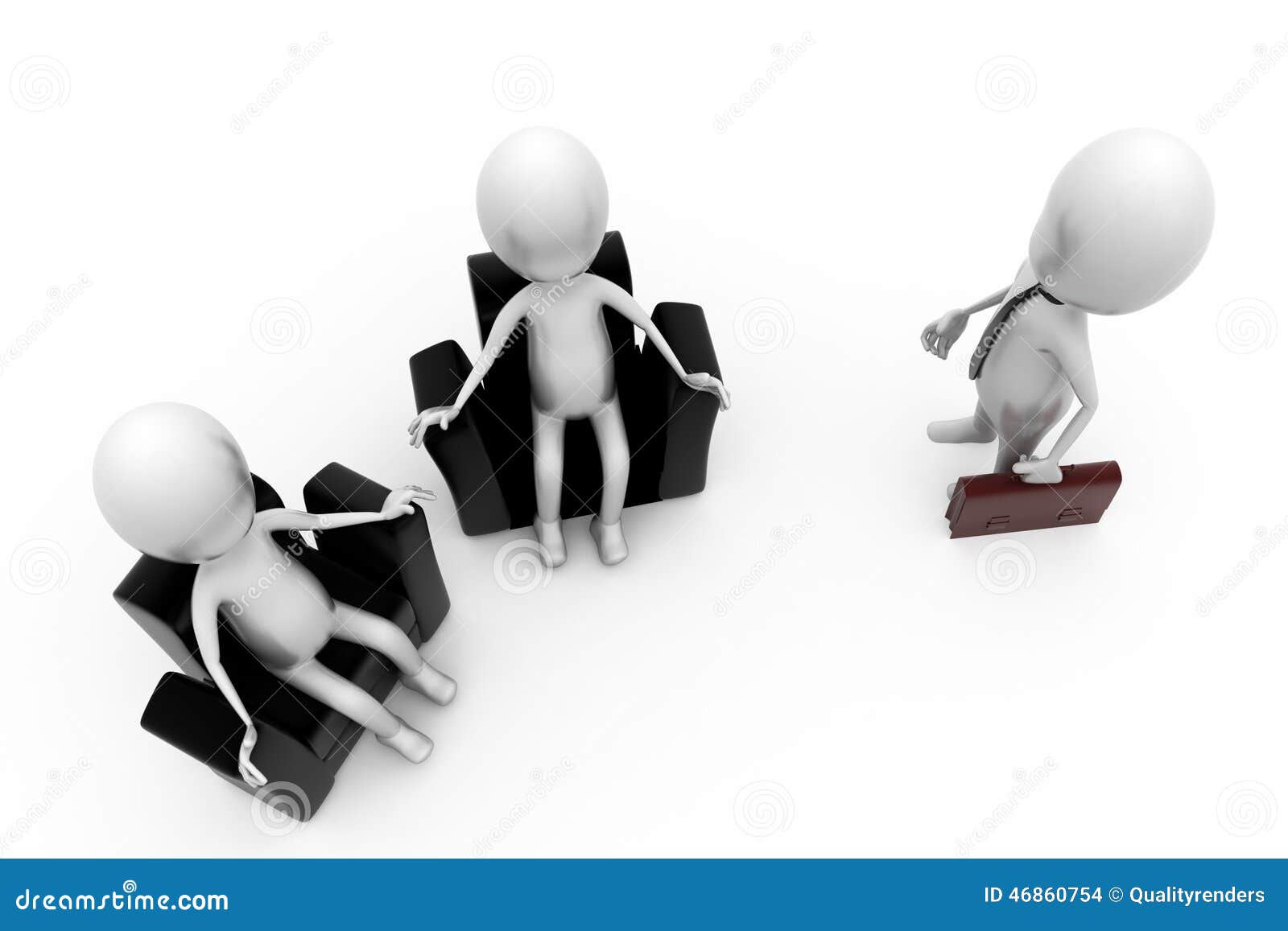 3d man interview concept stock photo. Image of meeting - 46860754