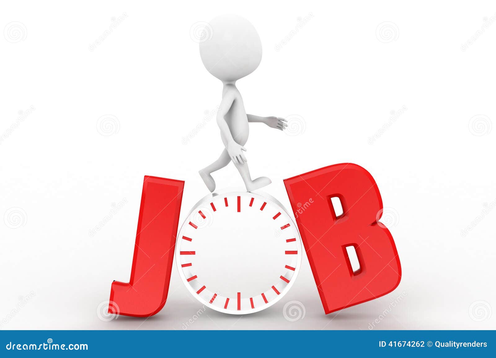 3d man job concept stock illustration. Illustration of character - 41674262