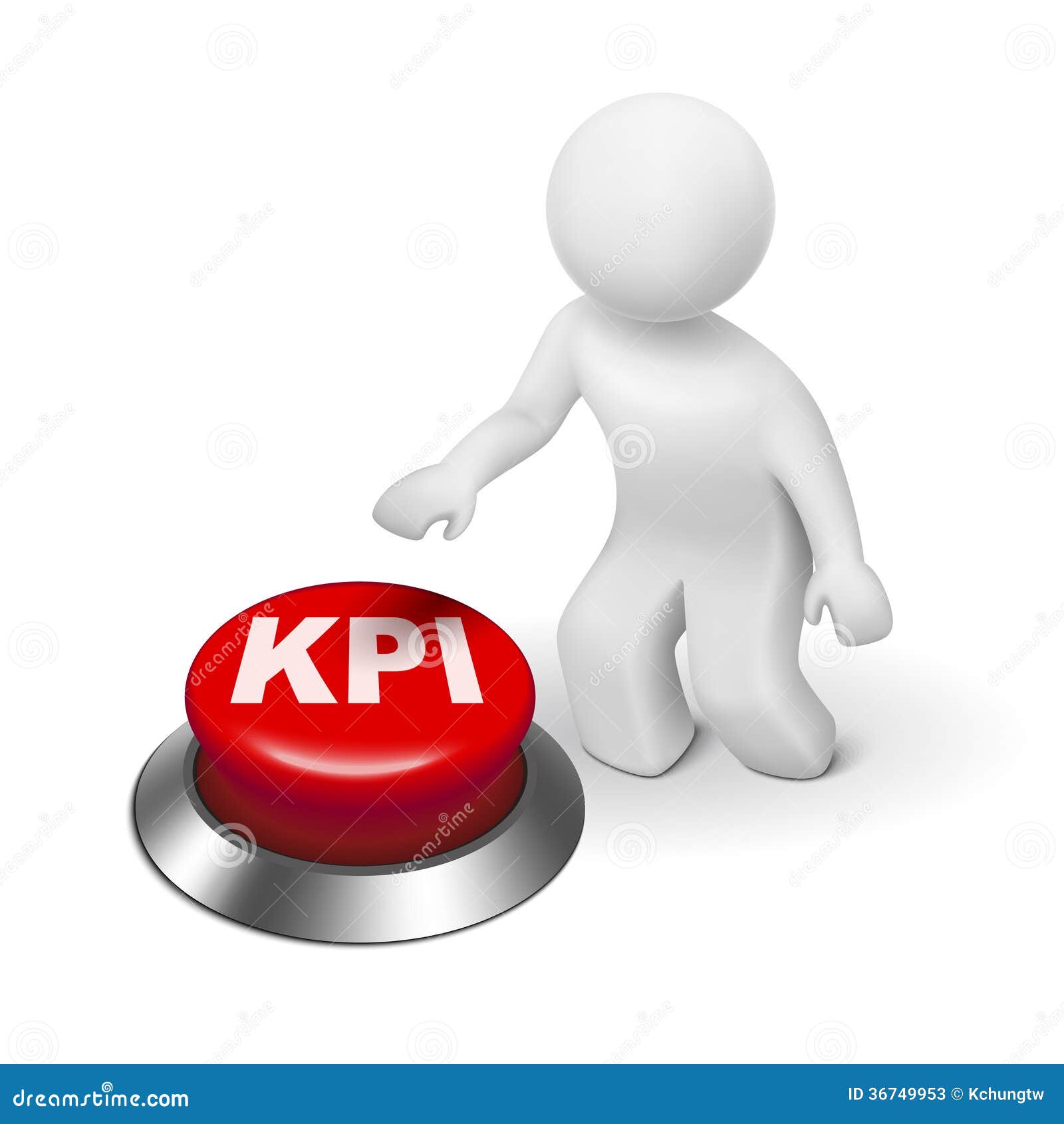 3d Man with KPI ( Key Performance Indicator ) Button Stock Vector ... 3d Man with KPI ( Key Performance Indicator ) Button Stock Vector ...