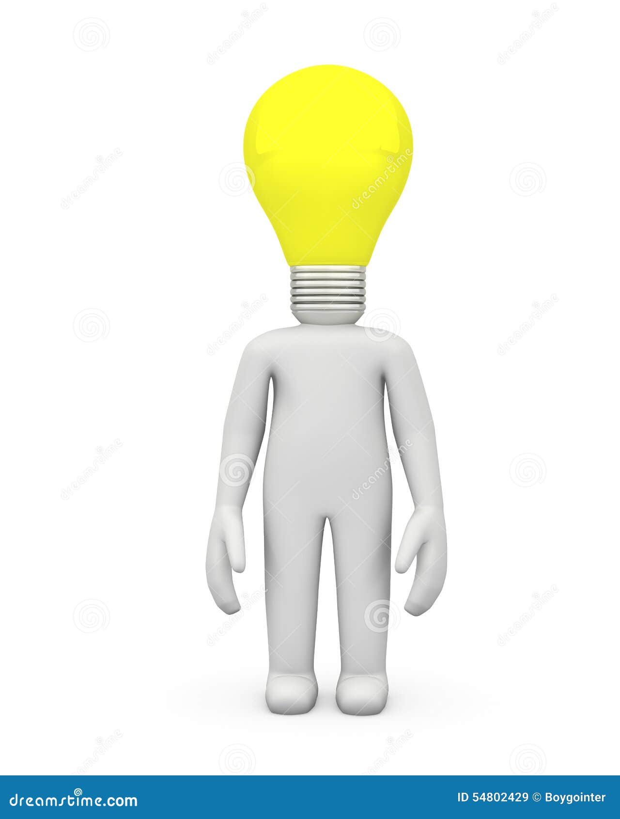 3d man lamp stock illustration. Illustration of illumination - 54802429