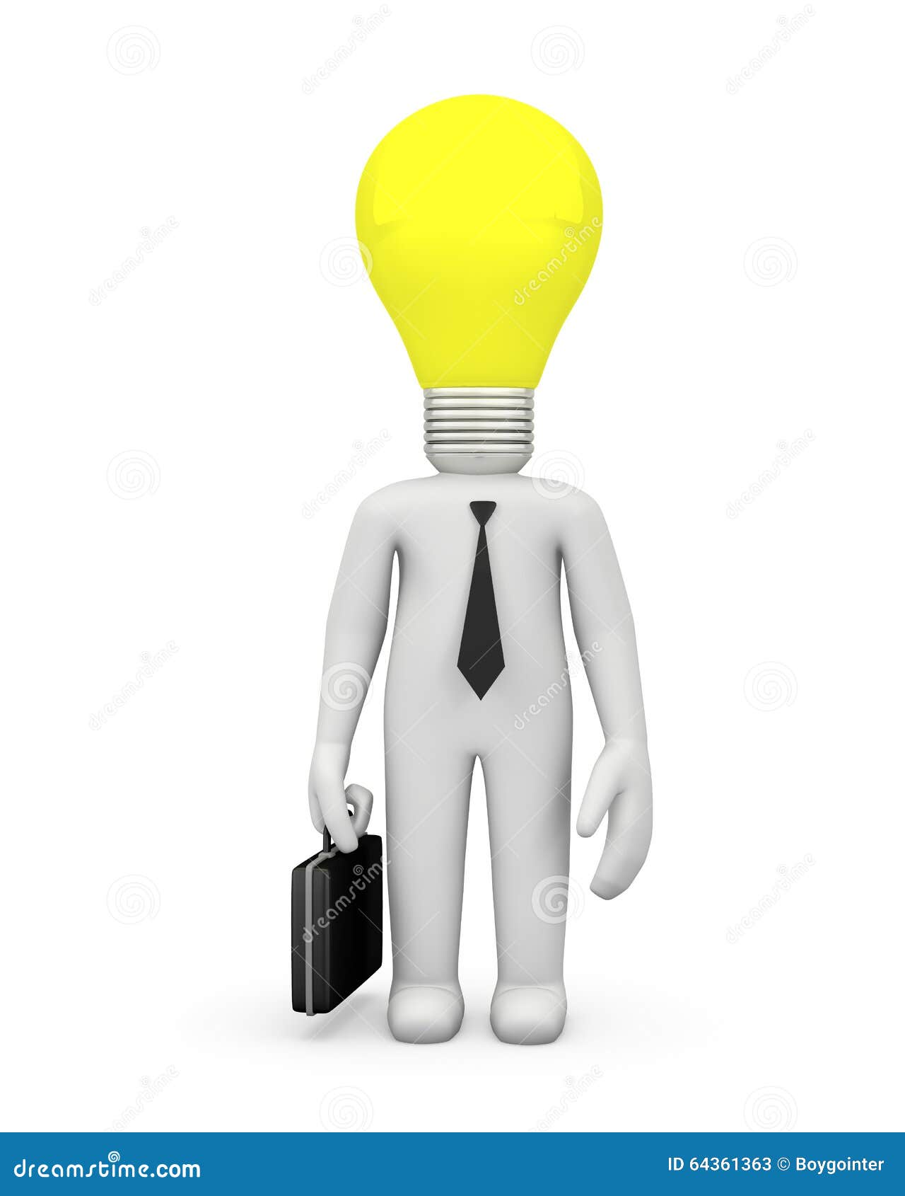 3d man lamp stock illustration. Illustration of business - 64361363