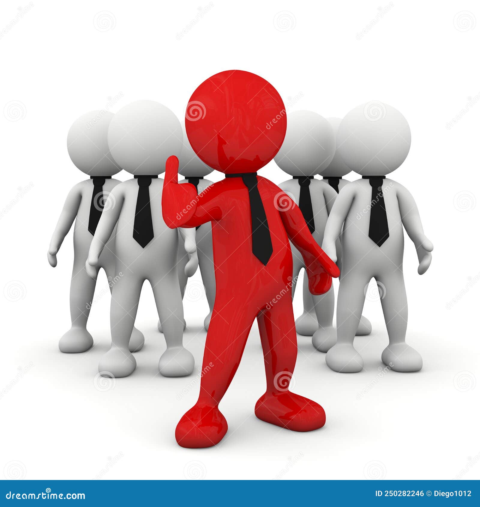 3d man leader of a group stock illustration. Illustration of compose ...