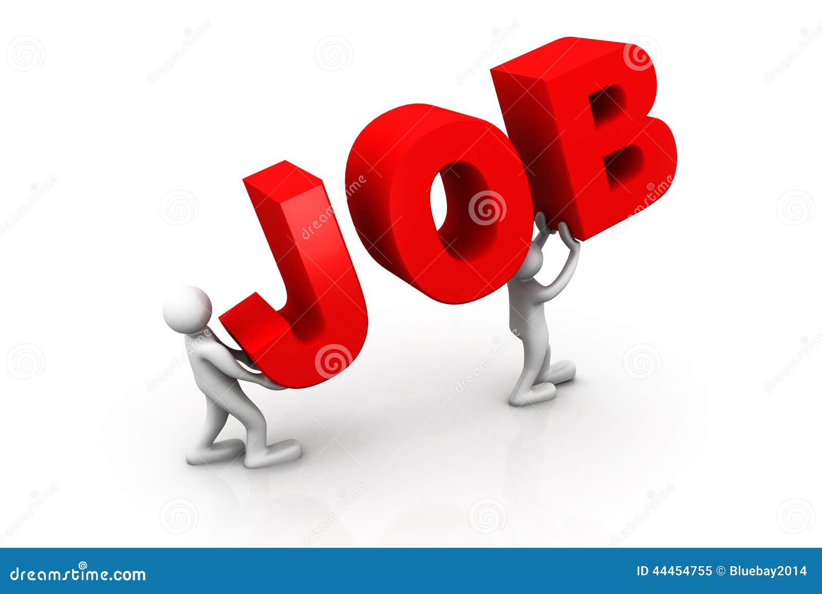 3d Man, Leader Lifting The Word Job Royalty-Free Stock Photography ...