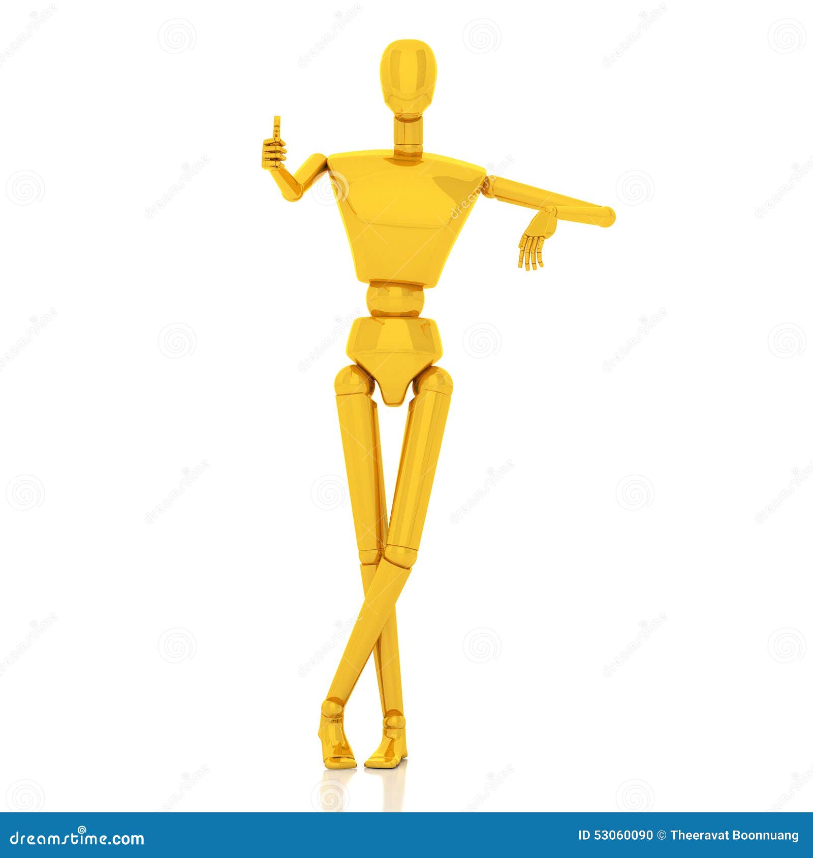 3d Man Leaning On Something And Showing Okay Hand Gesture Over White ...