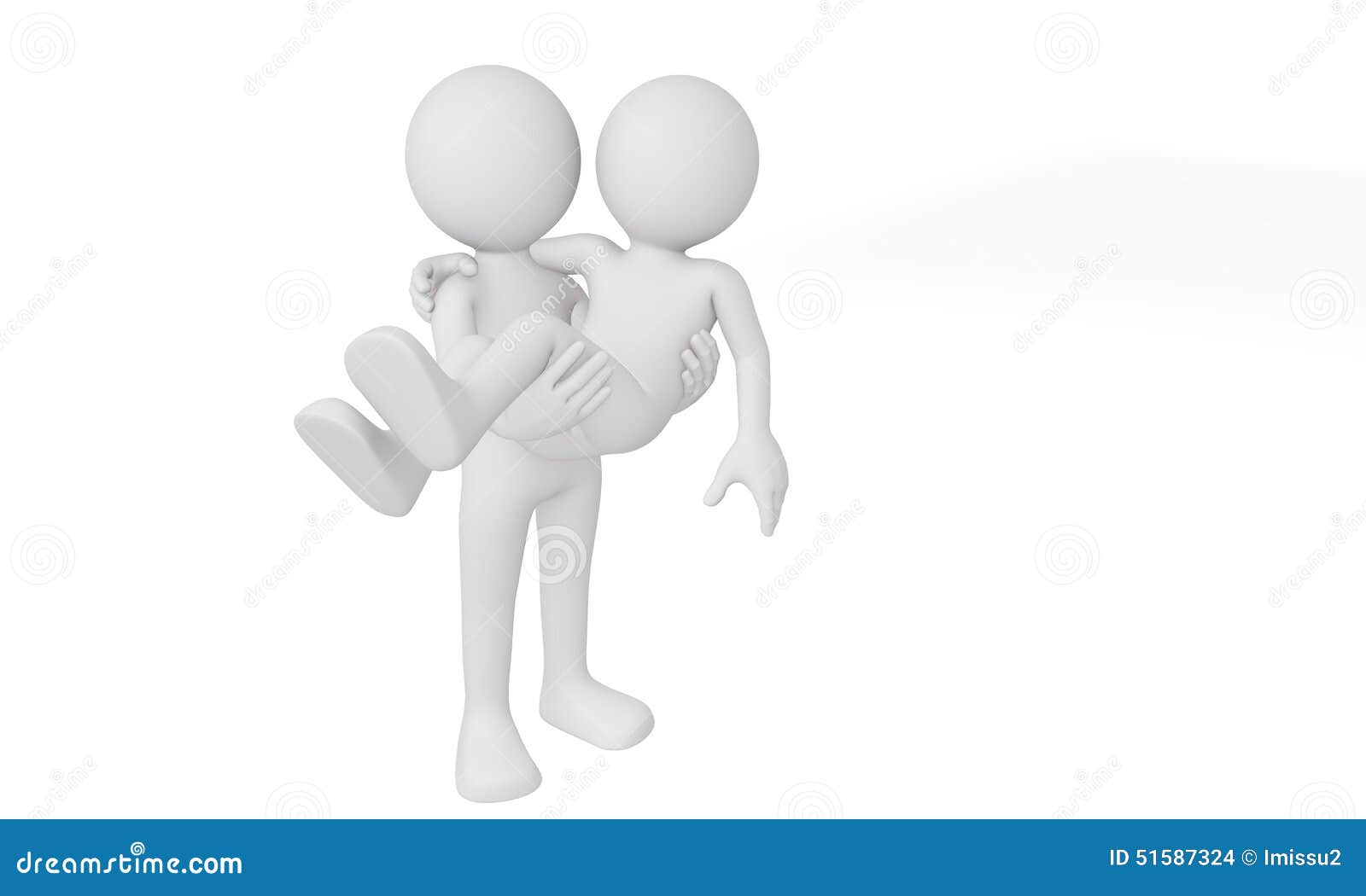 3d Man Lift Up and Carry Other Man Stock Illustration - Illustration of ...