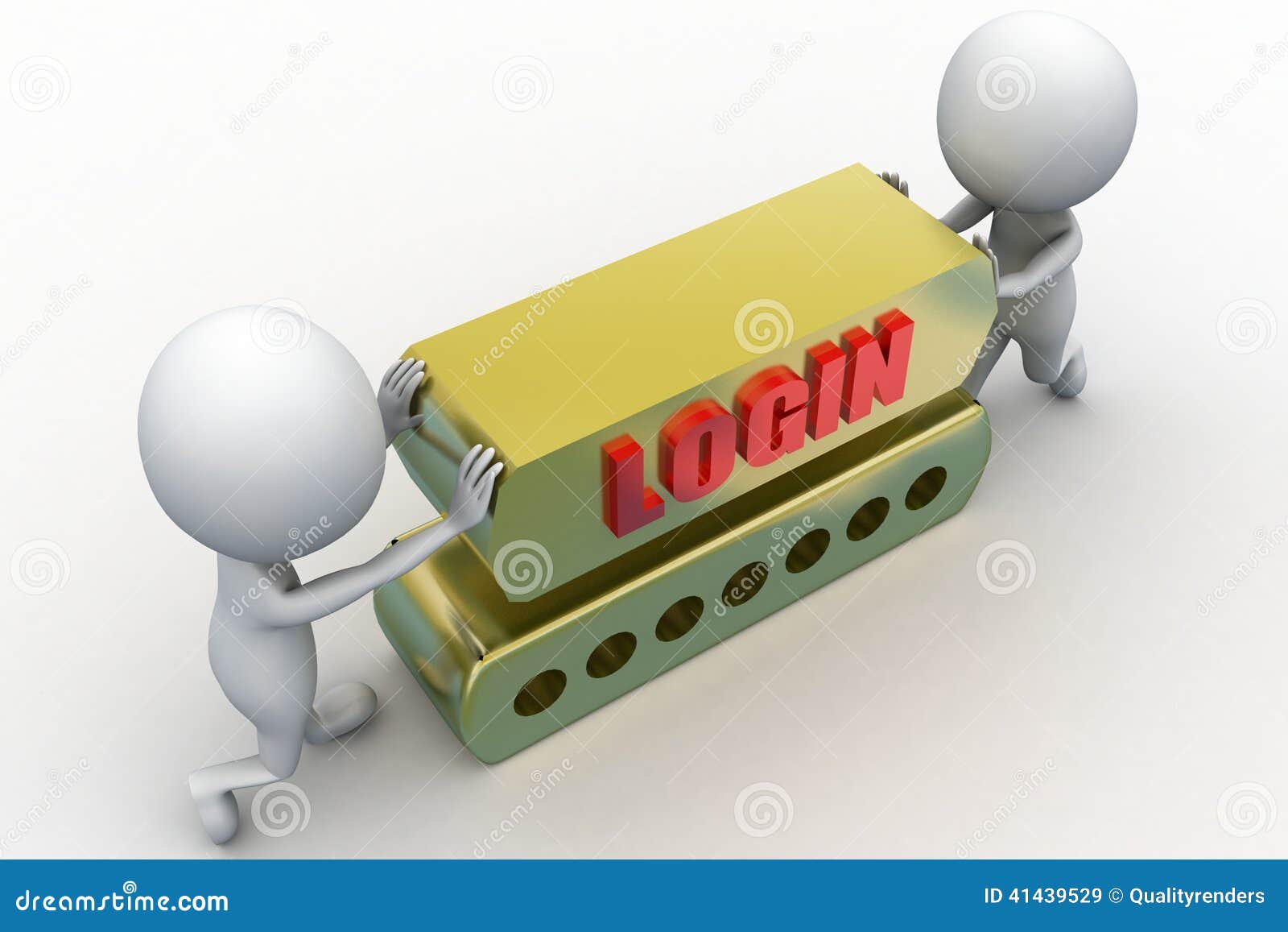 3d man login stock illustration. Illustration of security - 41439529