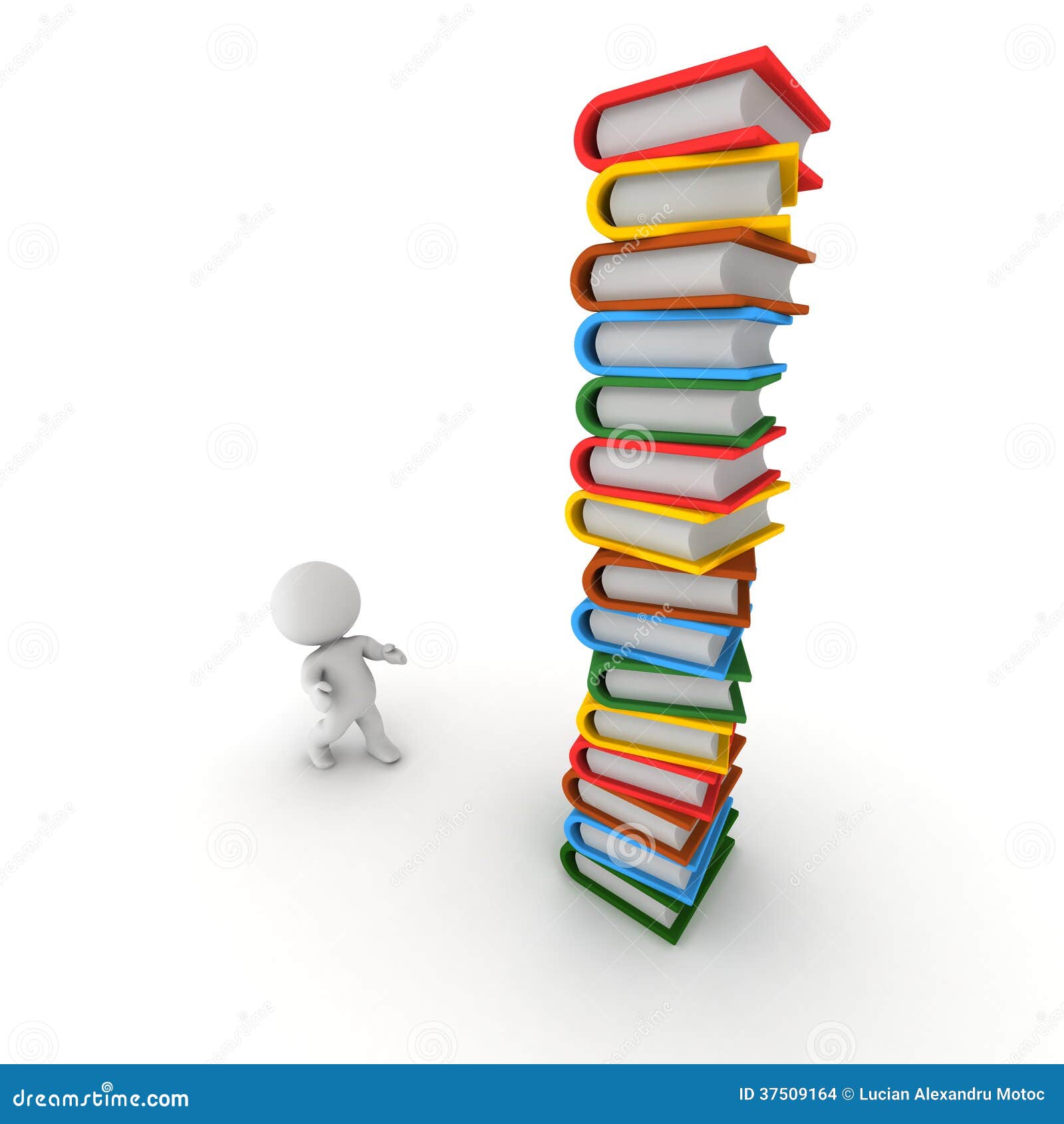 Tall Stack Of Books Royalty-Free Stock Image | CartoonDealer.com #57457846