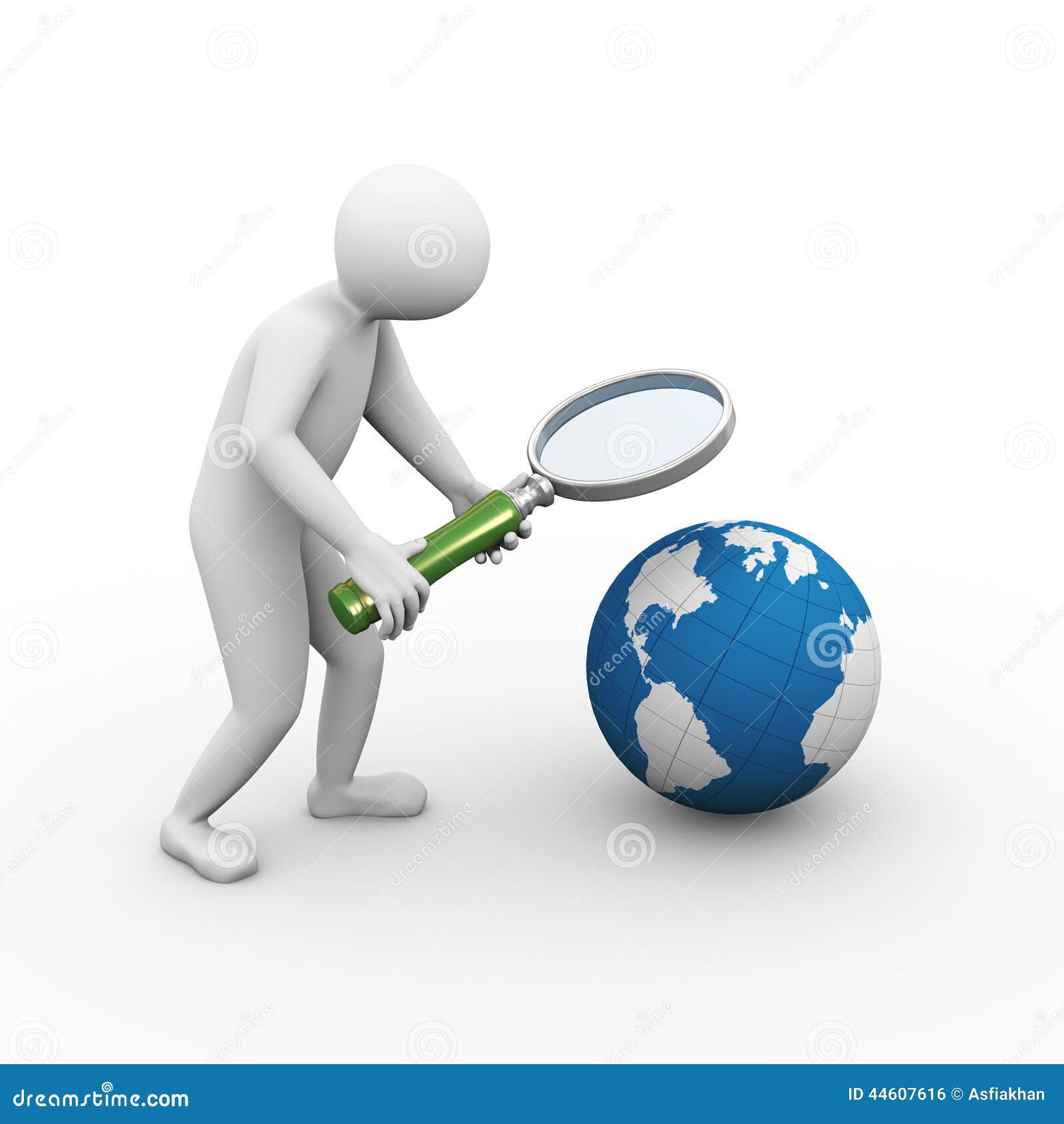 3d Man Magnifier Globe Searching Stock Illustration - Illustration of ... 3d Man Magnifier Globe Searching Stock Illustration - Illustration of ...