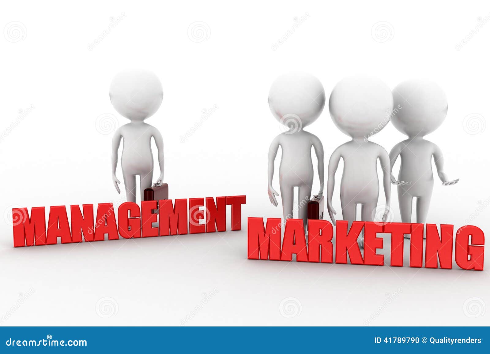 3d Man Management Marketing Stock Illustration - Illustration of ...