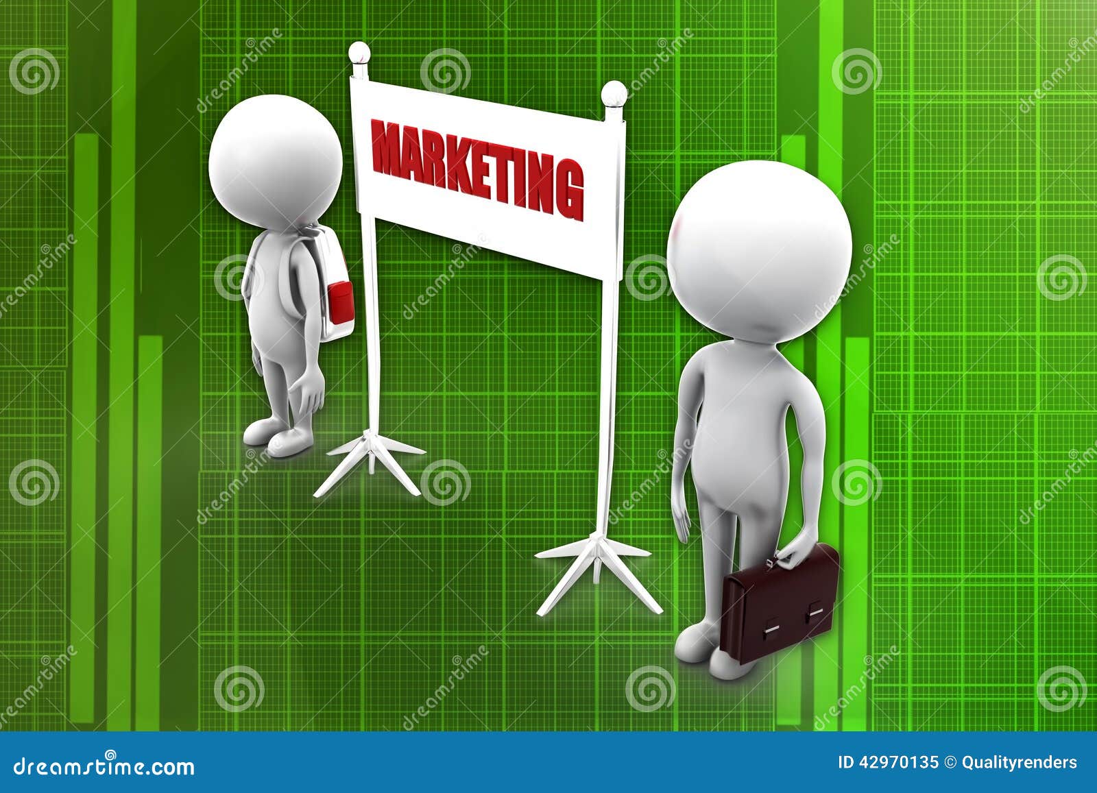 3d Man Marketing Illustration Stock Illustration - Illustration of ...