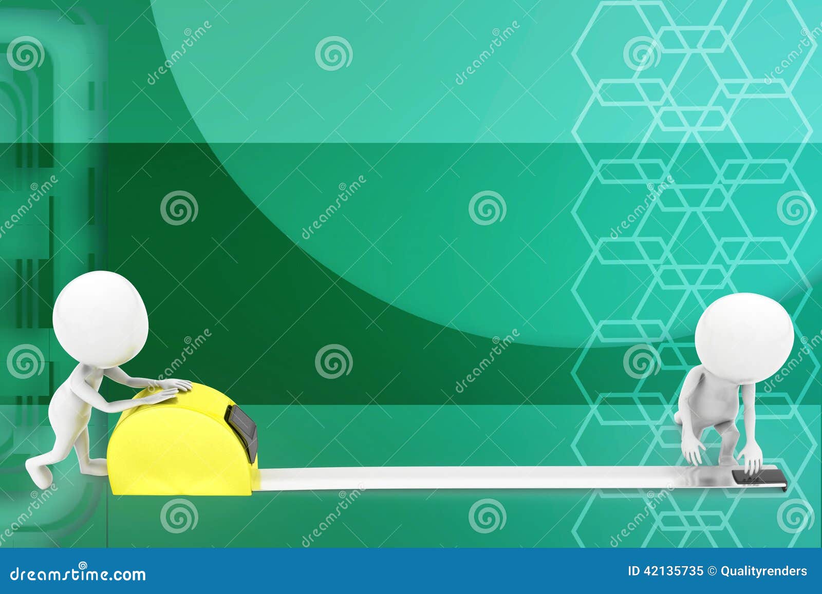3d Man with Measuring Tape Illustration Stock Illustration ...