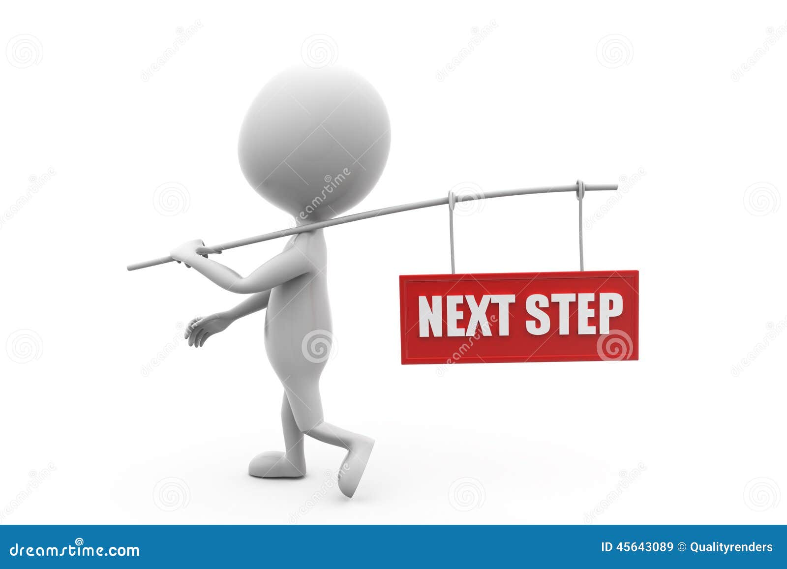 3d man next step concept stock illustration. Image of business - 45643089