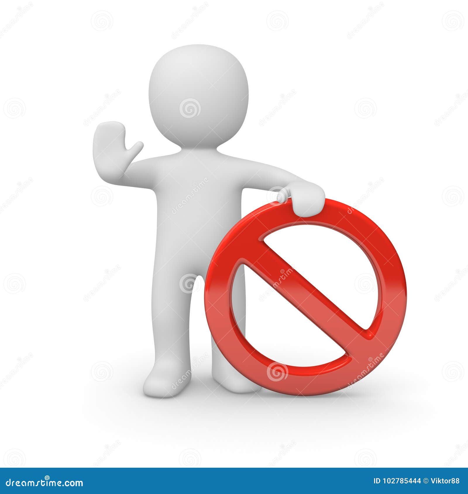 3d man with no sign stock illustration. Illustration of obscene - 102785444