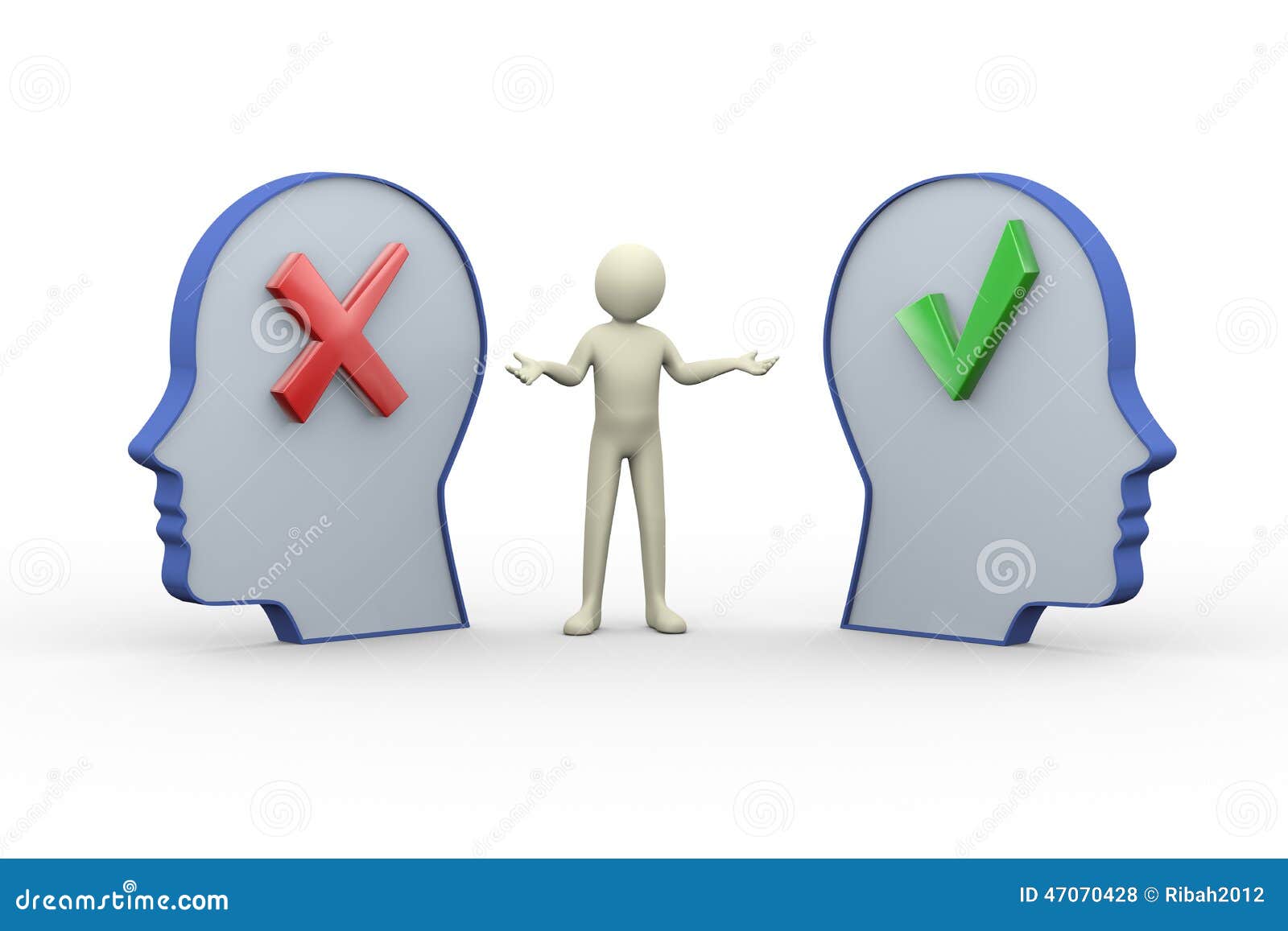 Human Heads Symbol With Fixed Mindset Vs Growth Mindset Concept ... Human Heads Symbol With Fixed Mindset Vs Growth Mindset Concept ...