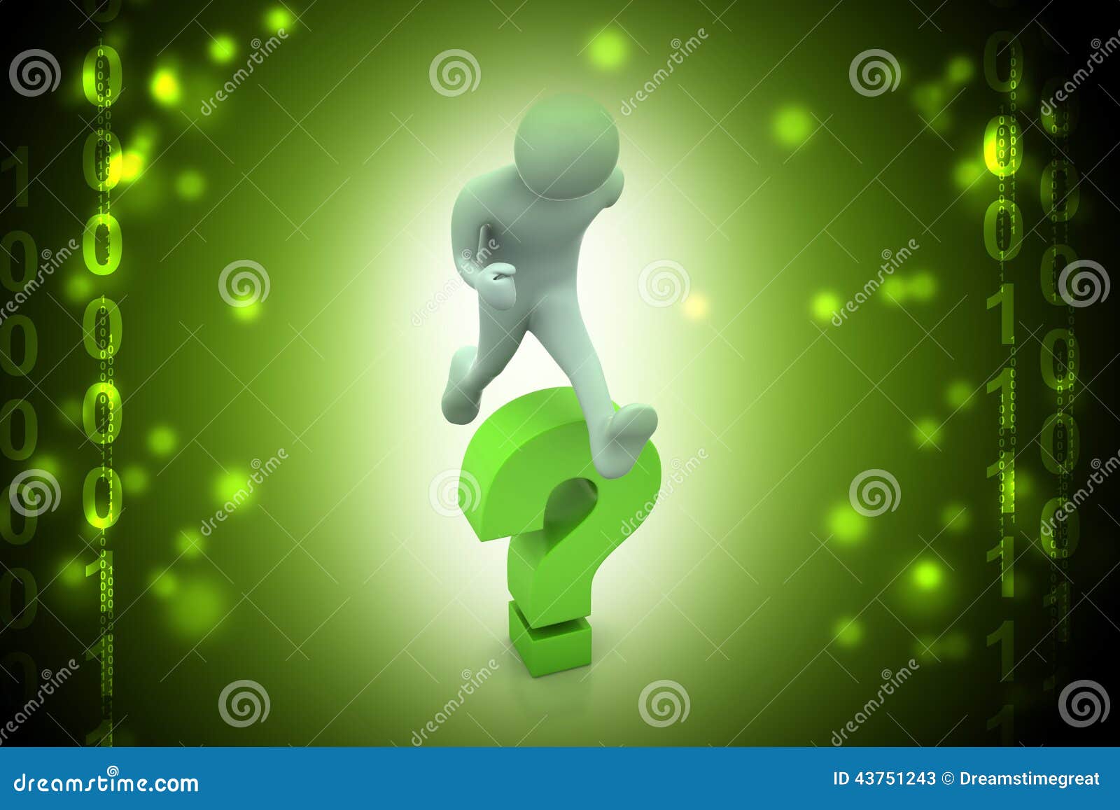 3d Man Overcome the Problem Stock Illustration - Illustration of ...
