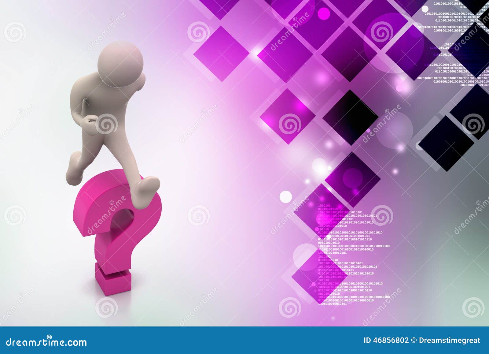 3d Man Overcome the Problem Stock Illustration - Illustration of hurdle ...