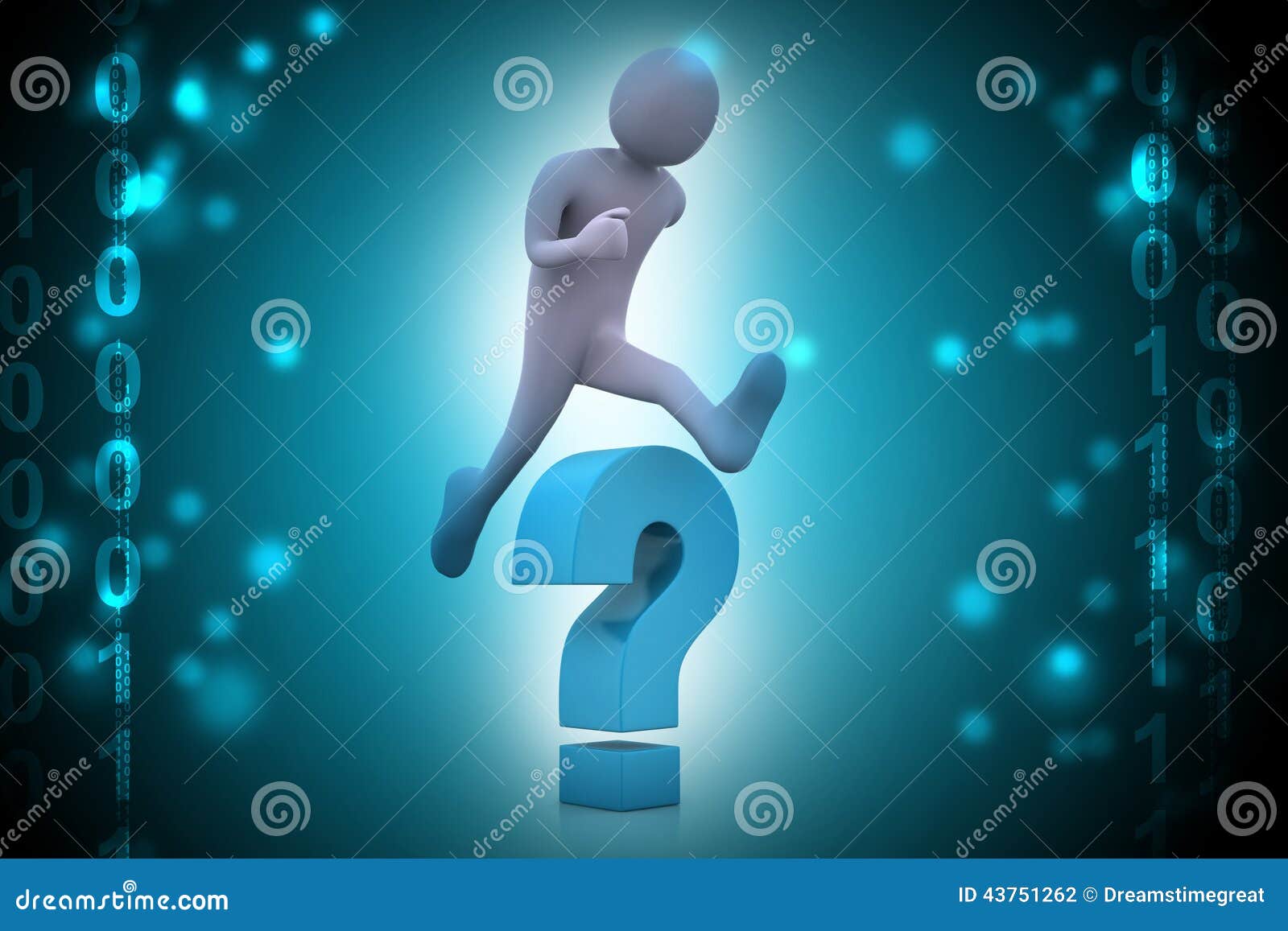 3d Man Overcome the Problem in Laptop Stock Illustration - Illustration ...