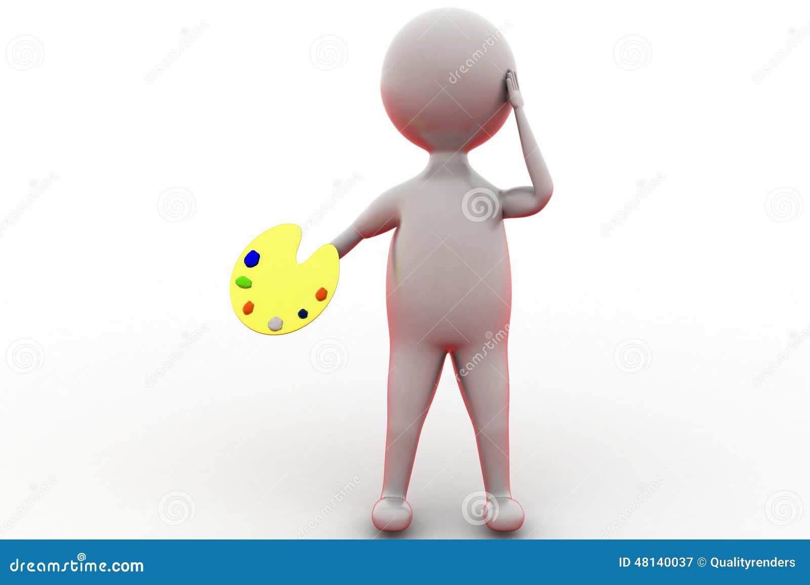 3d man painting concept stock illustration. Illustration of concept ...