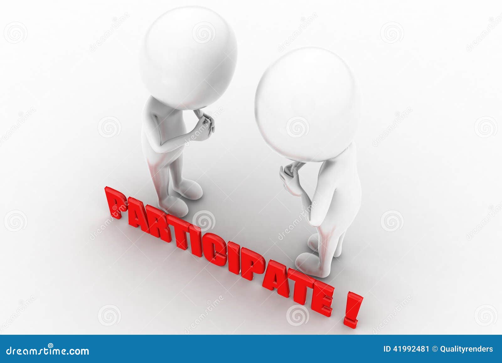 3d man participate concept stock illustration. Illustration of ...