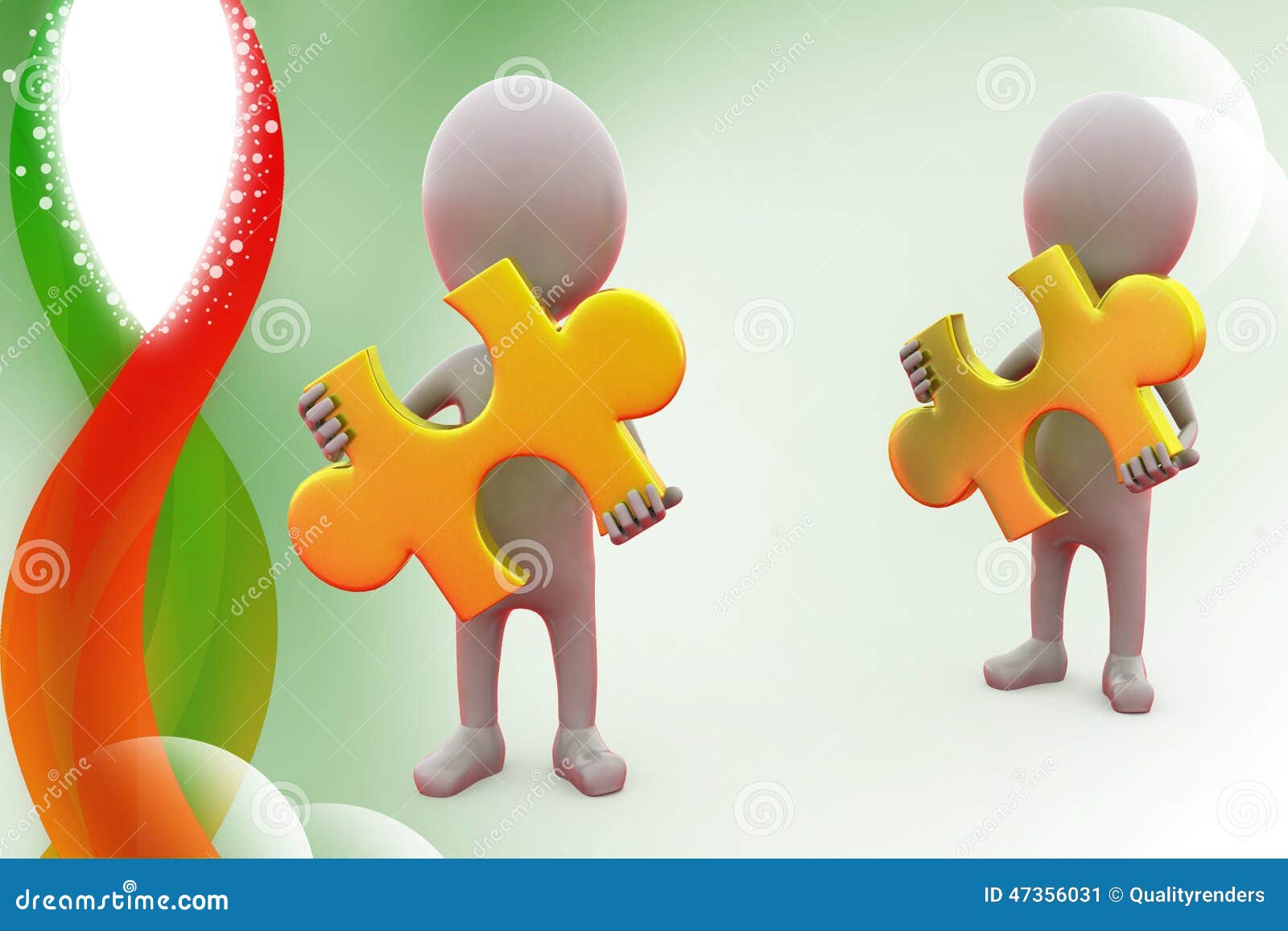 3d Man Partnership Illustration Stock Illustration - Illustration of ...