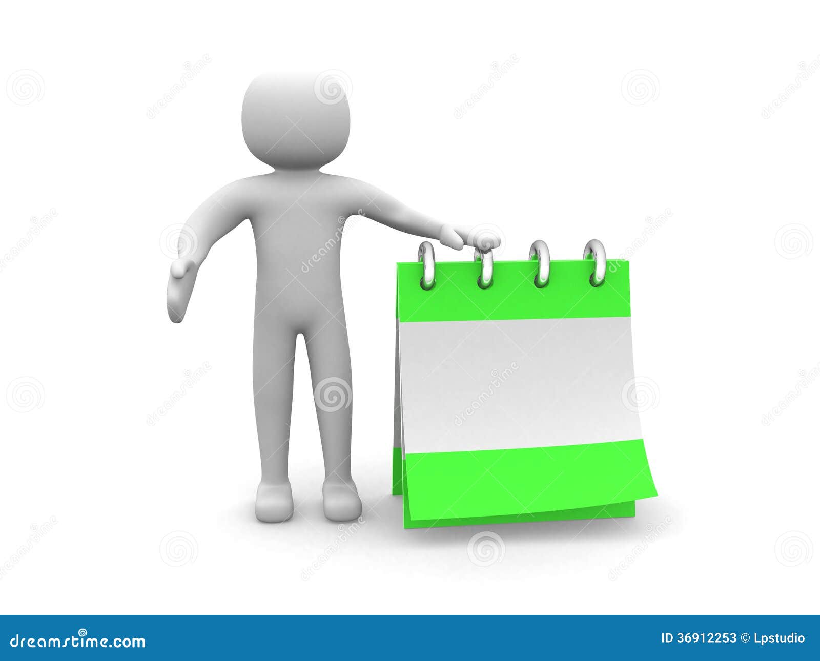 3d Man People - Empty Calendar Icons Stock Illustration - Illustration ...