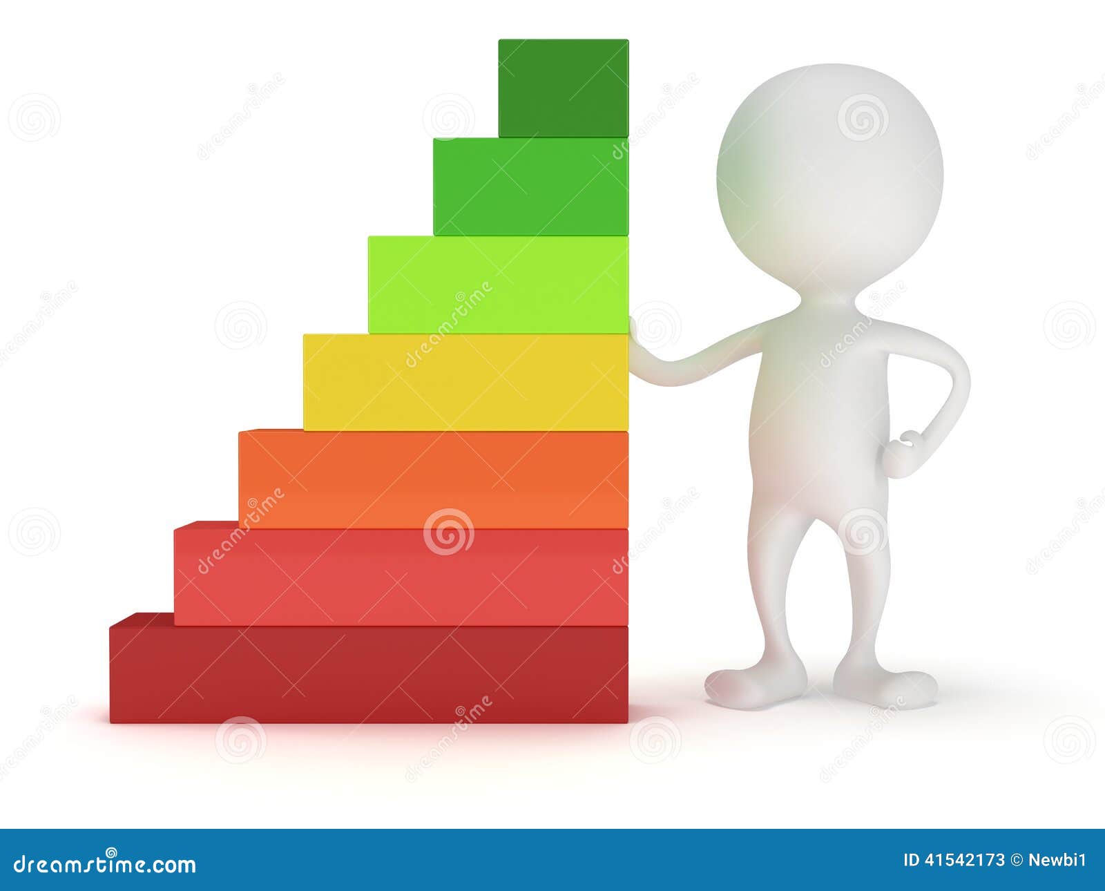 3D Man Person And Energy Efficiency Chart Royalty-Free Stock Photo ...