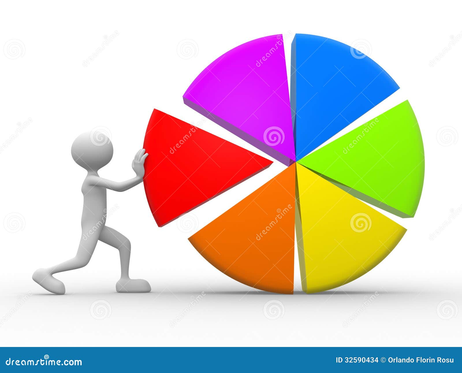 3d man and pie chart stock illustration. Illustration of investing ... 3d man and pie chart stock illustration. Illustration of investing ...