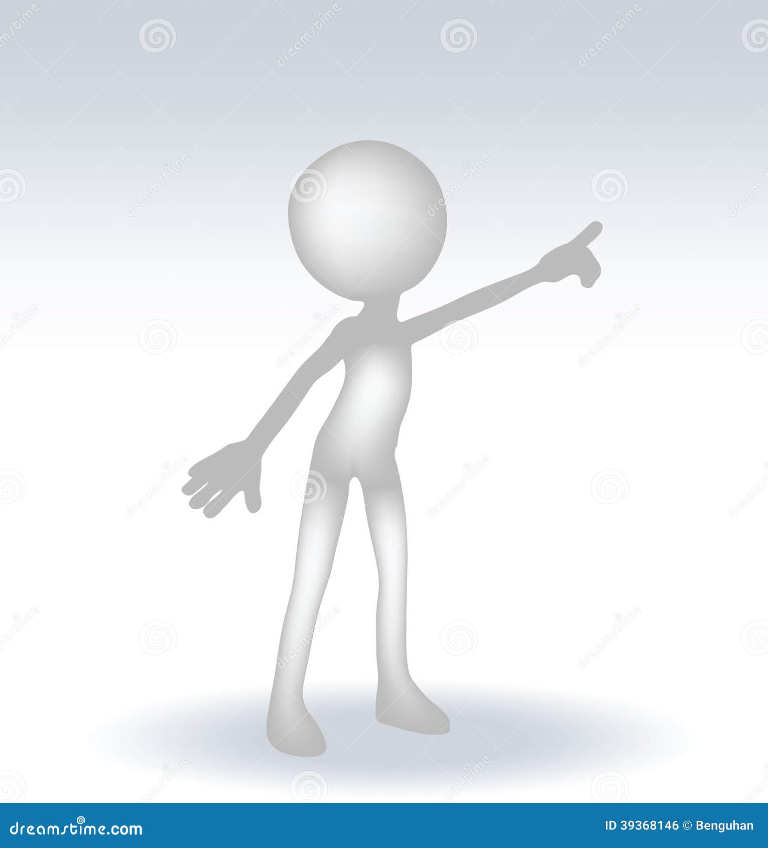 3d man pointing stock vector. Illustration of hand, showing - 39368146