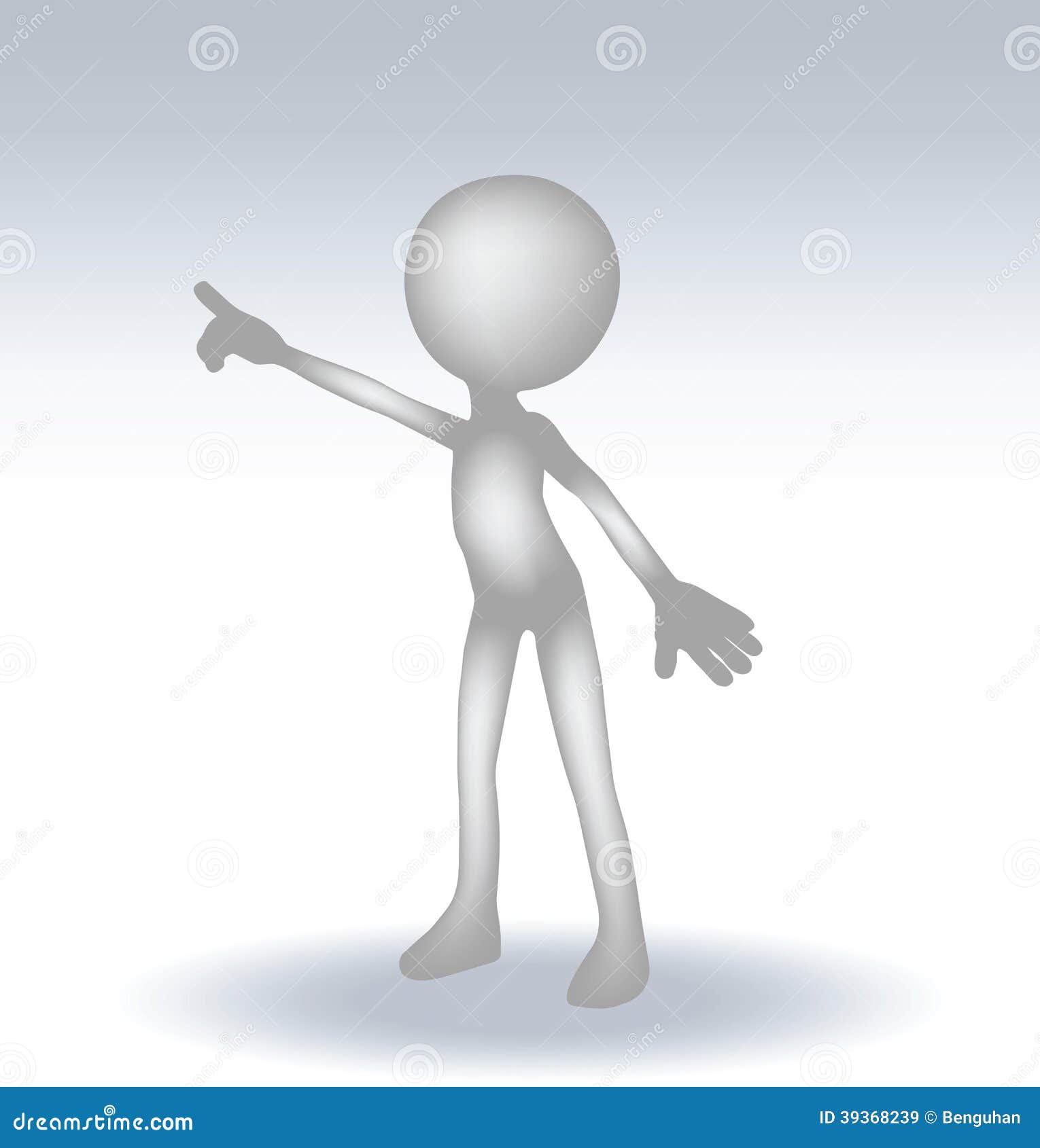 3d man pointing stock vector. Illustration of showing - 39368239
