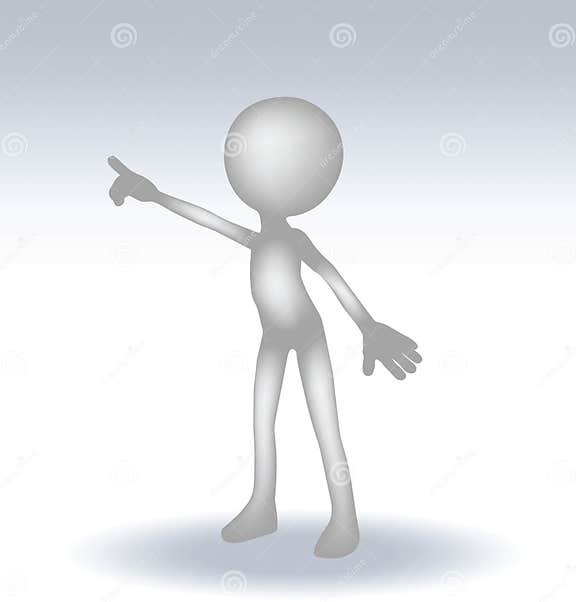 3d man pointing stock vector. Illustration of showing - 39368239