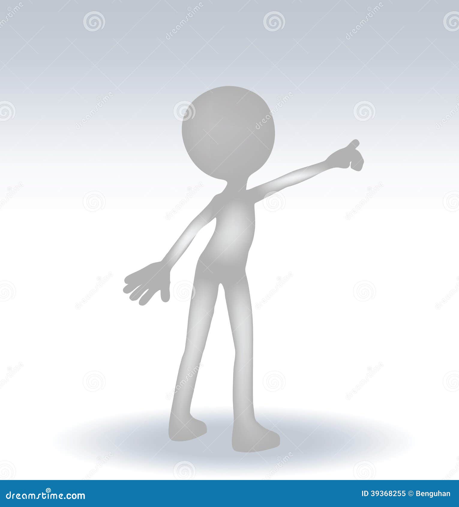 3d man pointing stock vector. Illustration of white, finger - 39368255
