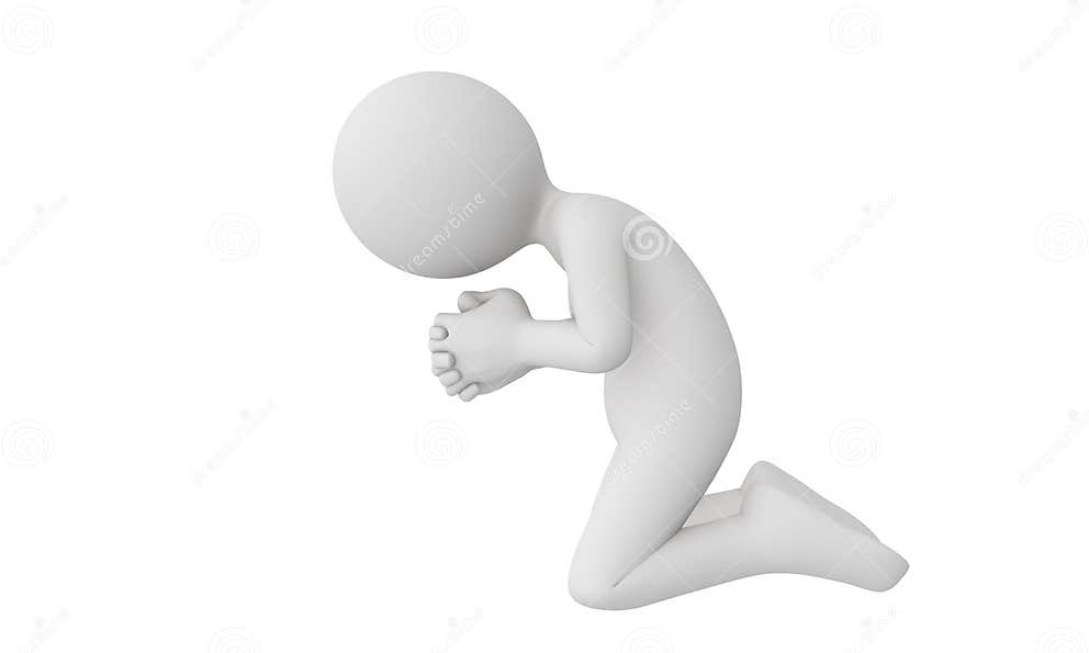 3d man praying stock illustration. Illustration of propose - 51716054