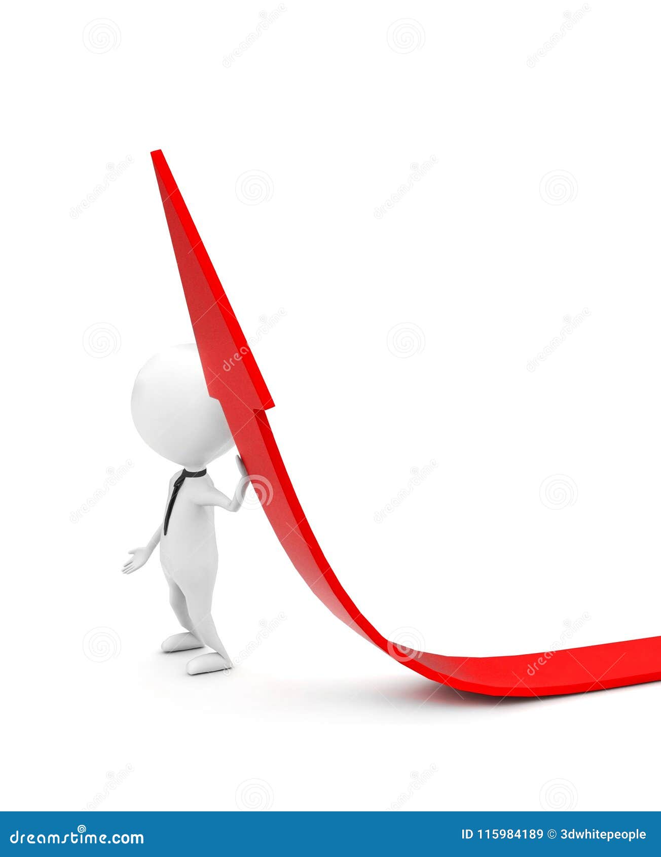 3d Man Presenting Elevated Arrows Concept Stock Illustration ...