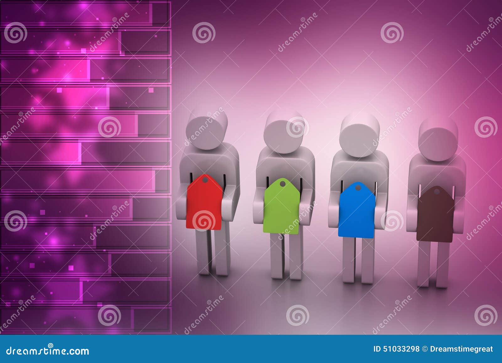 3d man with price tag stock illustration. Illustration of promotion ...